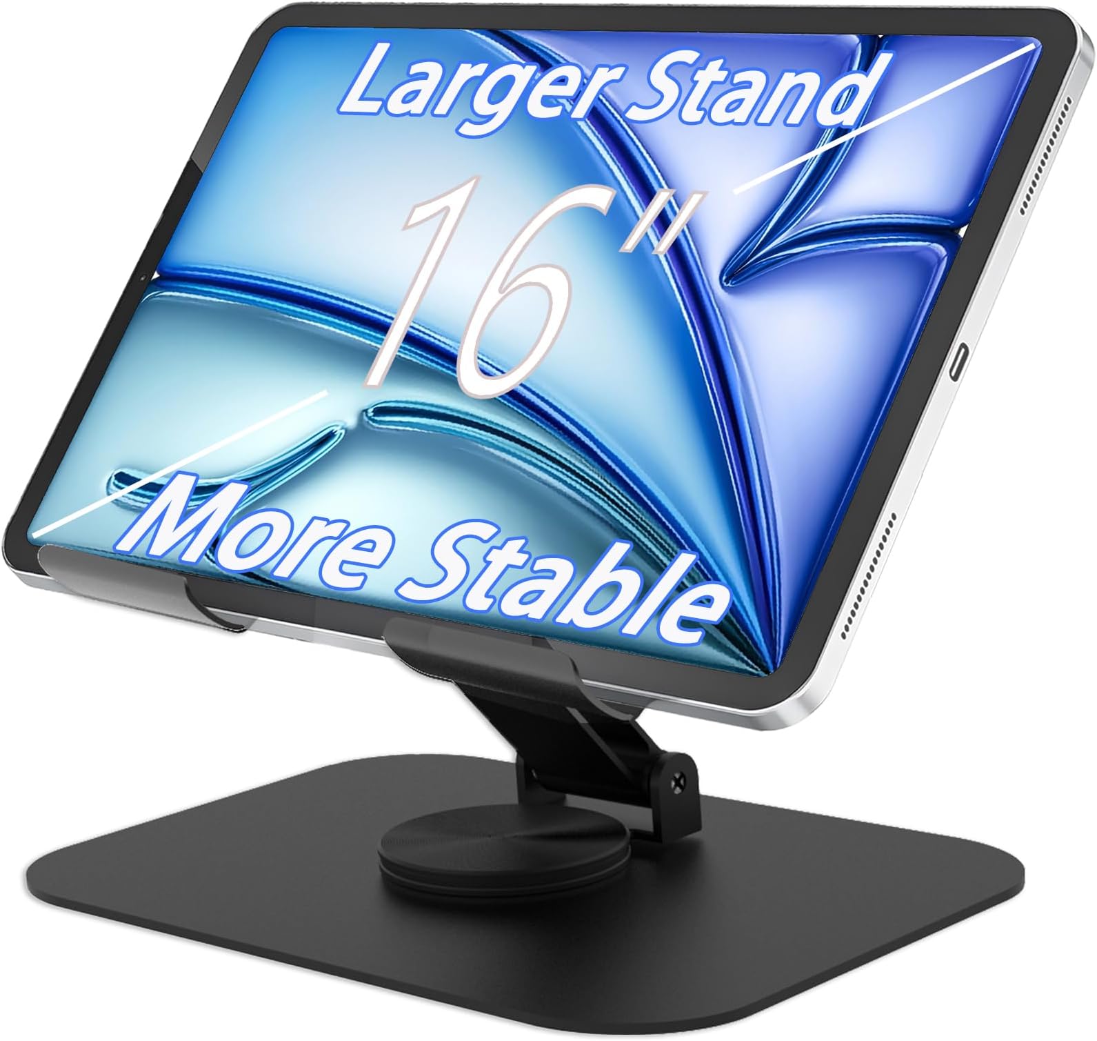 Amazon.com: TAPMEI Larger Metal Tablet Stand, Adjustable 360° Rotation ...