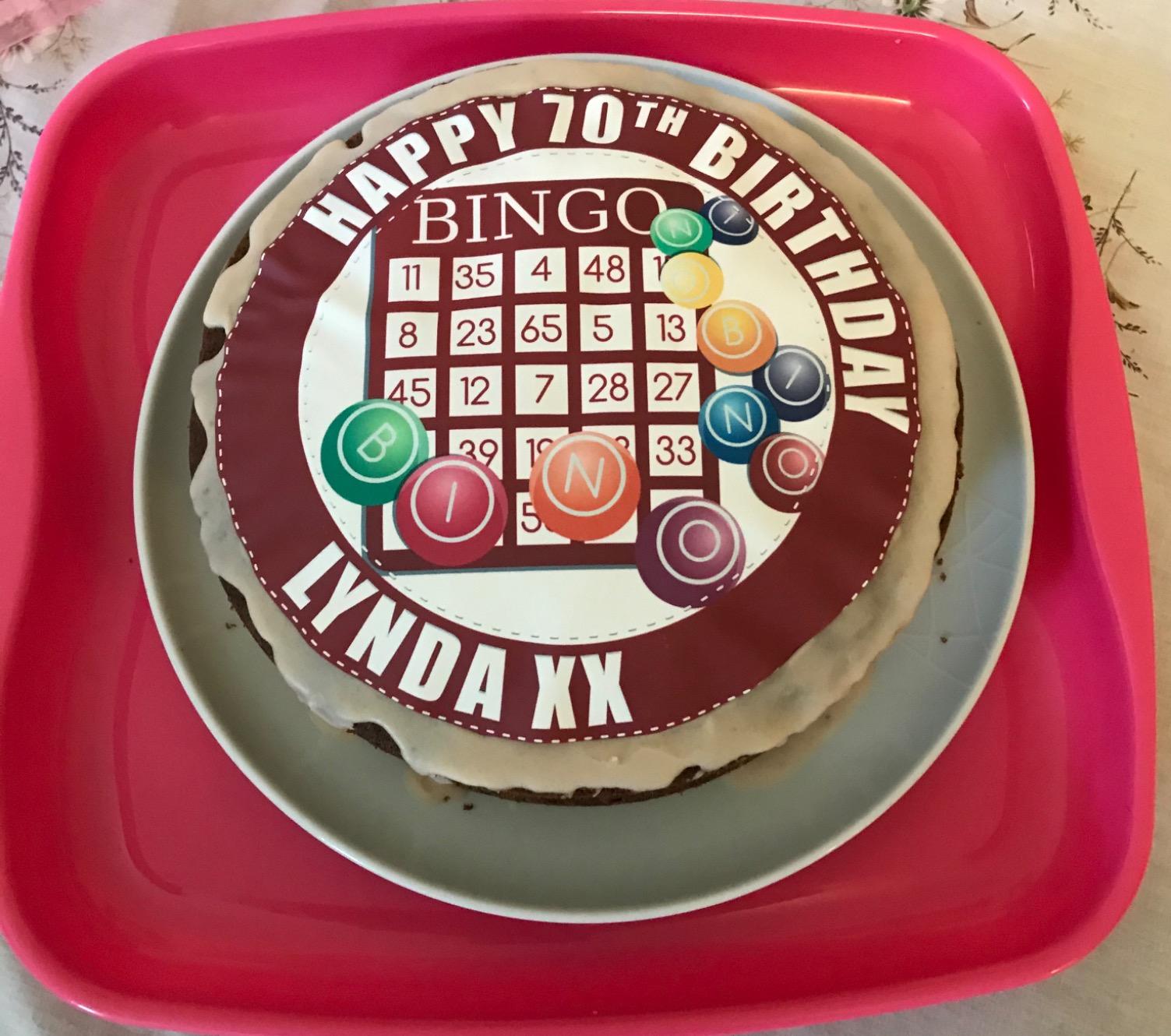 Bingo Cake Topper 7.5 Inch Personalised Edible on Icing Sheet with HI ...