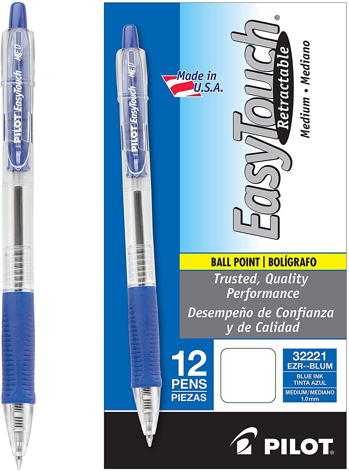 Amazon.com : PILOT EasyTouch Refillable & Retractable Ballpoint Pens ...