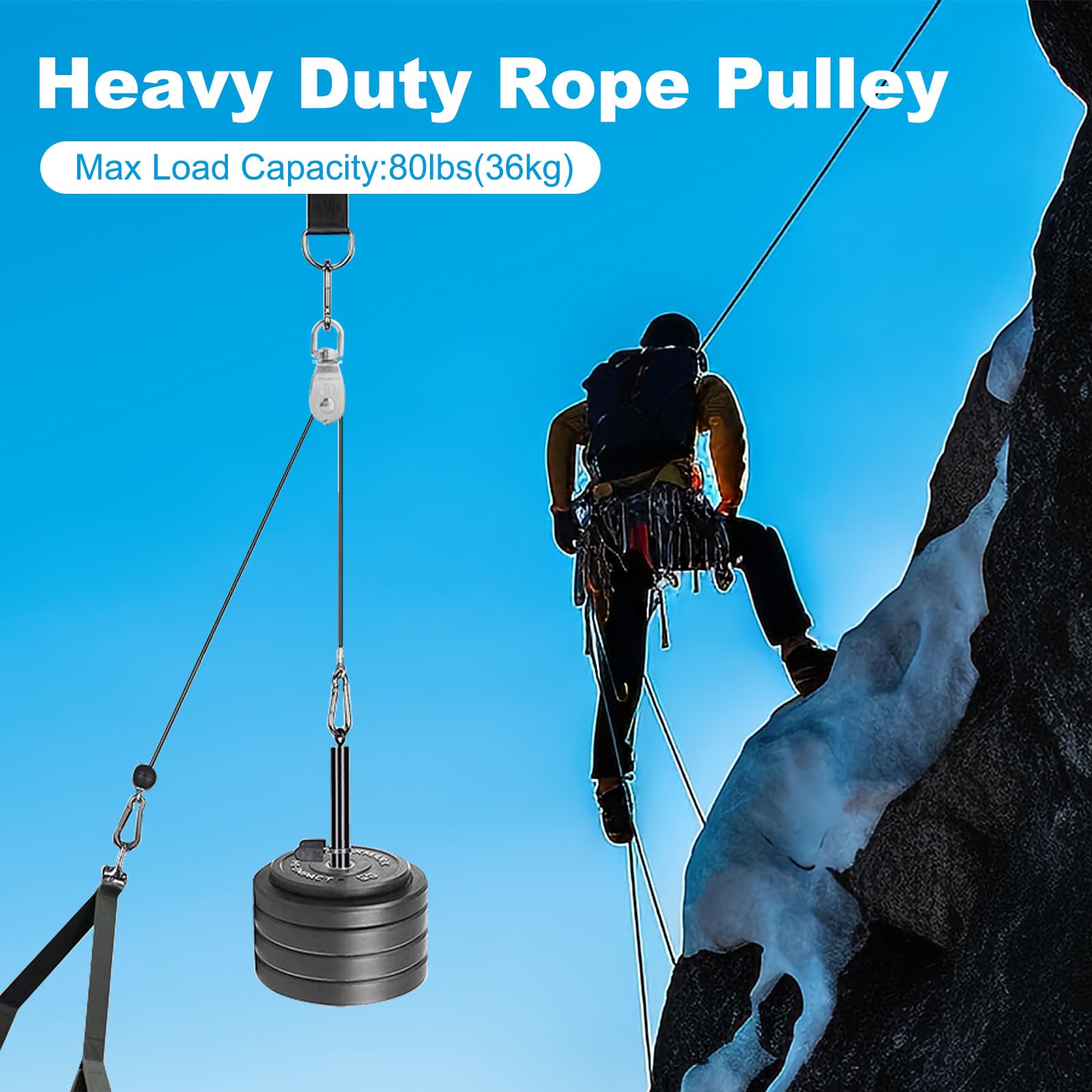 Snapklik.com : 12 Pack M15 Pulleys For Rope, 304 Stainless Steel Wire ...
