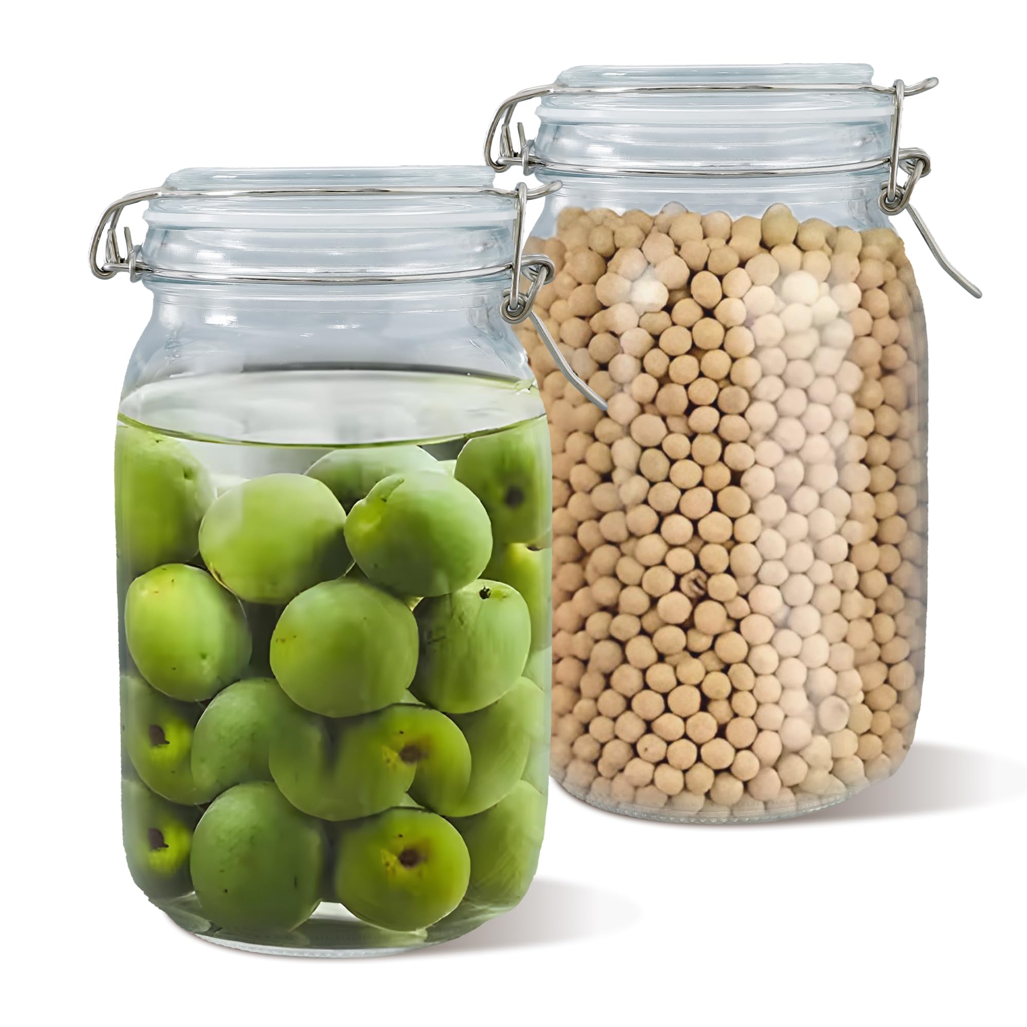 Buy The Better Home Glass Jars for Kitchen Storage | 1500ml | Mason Jar ...