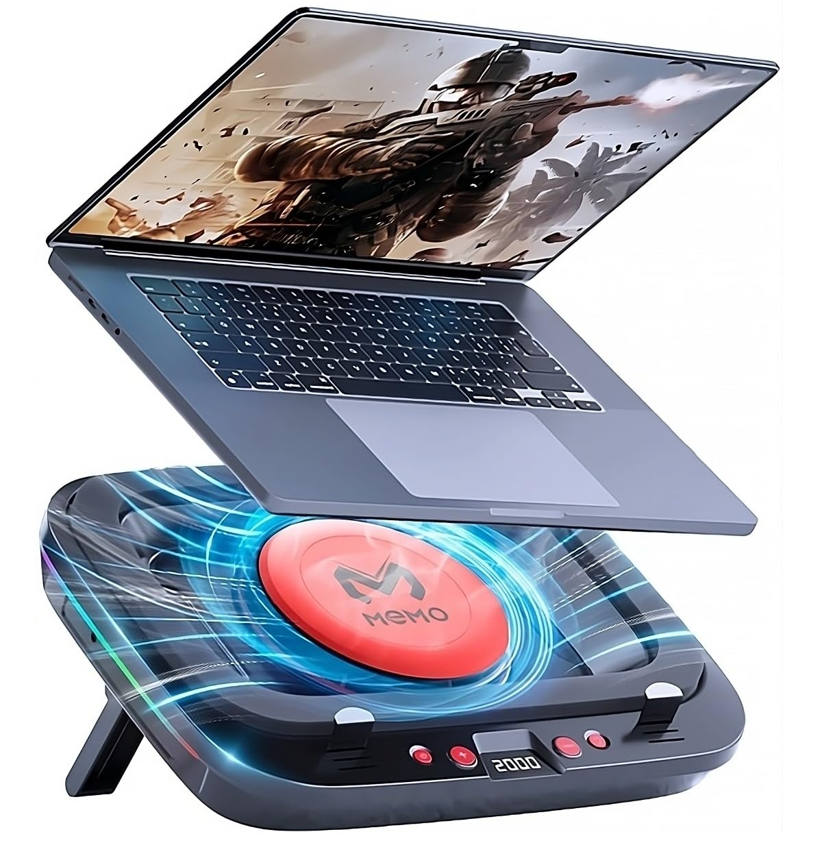 Amazon.com: Gaming Laptop Cooler Turbo Fan Stand Compressed Air-Cooling ...