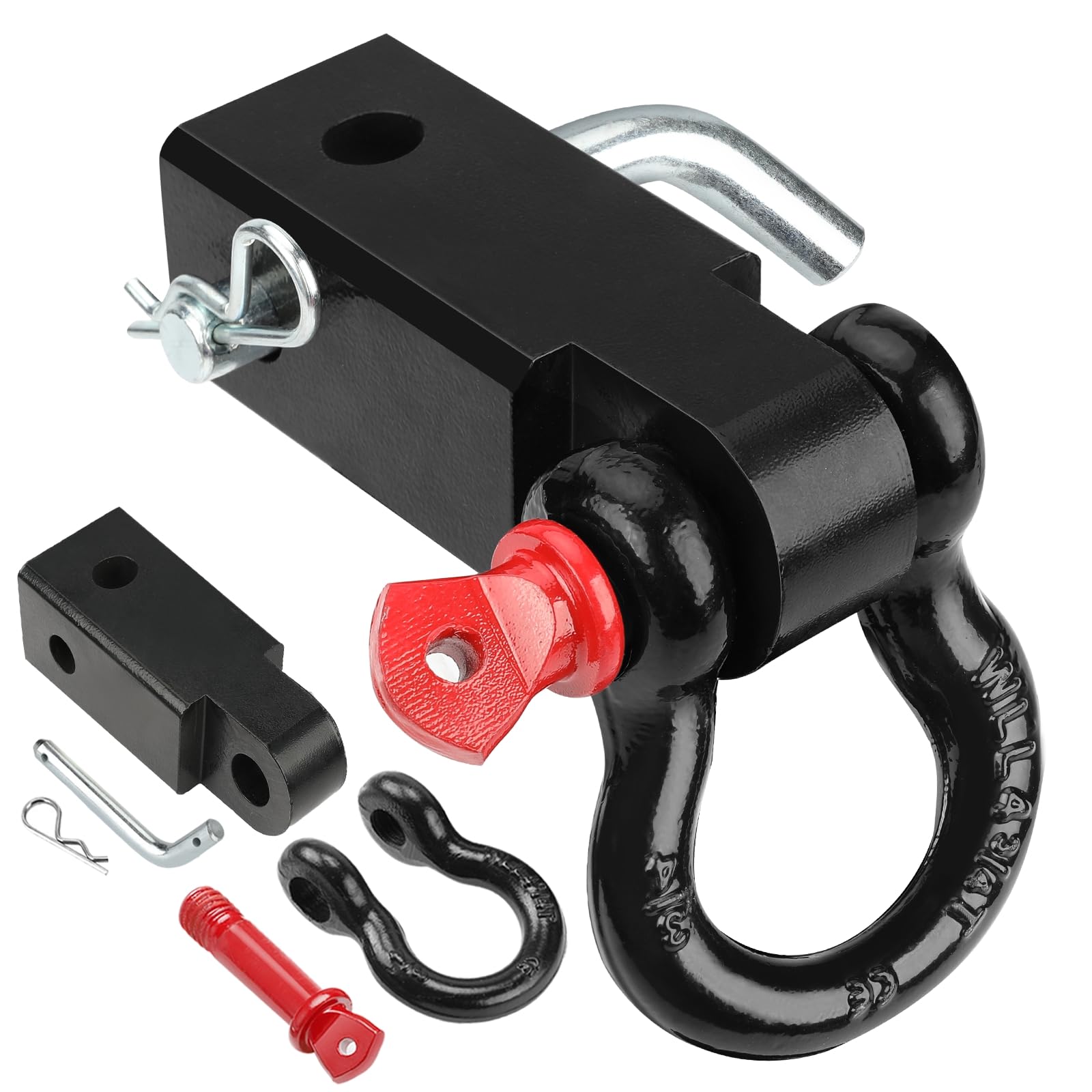 Snapklik.com : BETOOLL 2-Inch Shackle Tow Hitch Receiver, 46297 Lbs ...