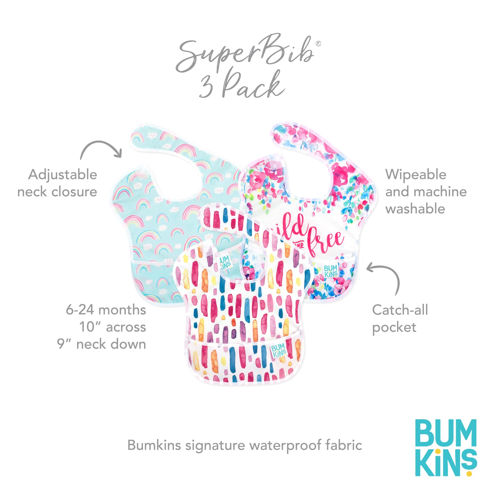 Snapklik.com : Bibs For Girl Or Boy, SuperBib Baby Toddler For 6-24 ...