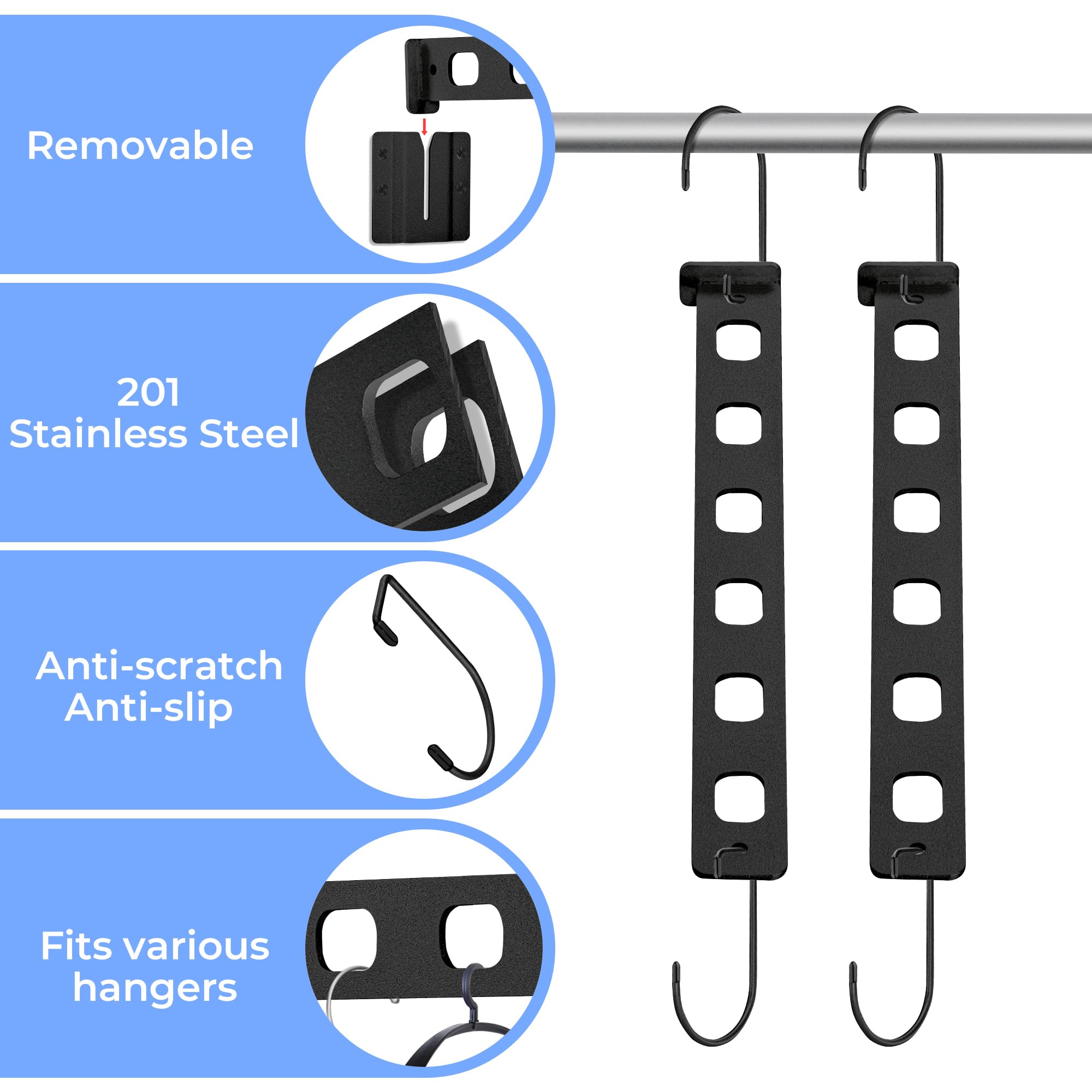 Snapklik.com : Laundry Clothes Hanger Rack, Wall Mount And Hanging ...