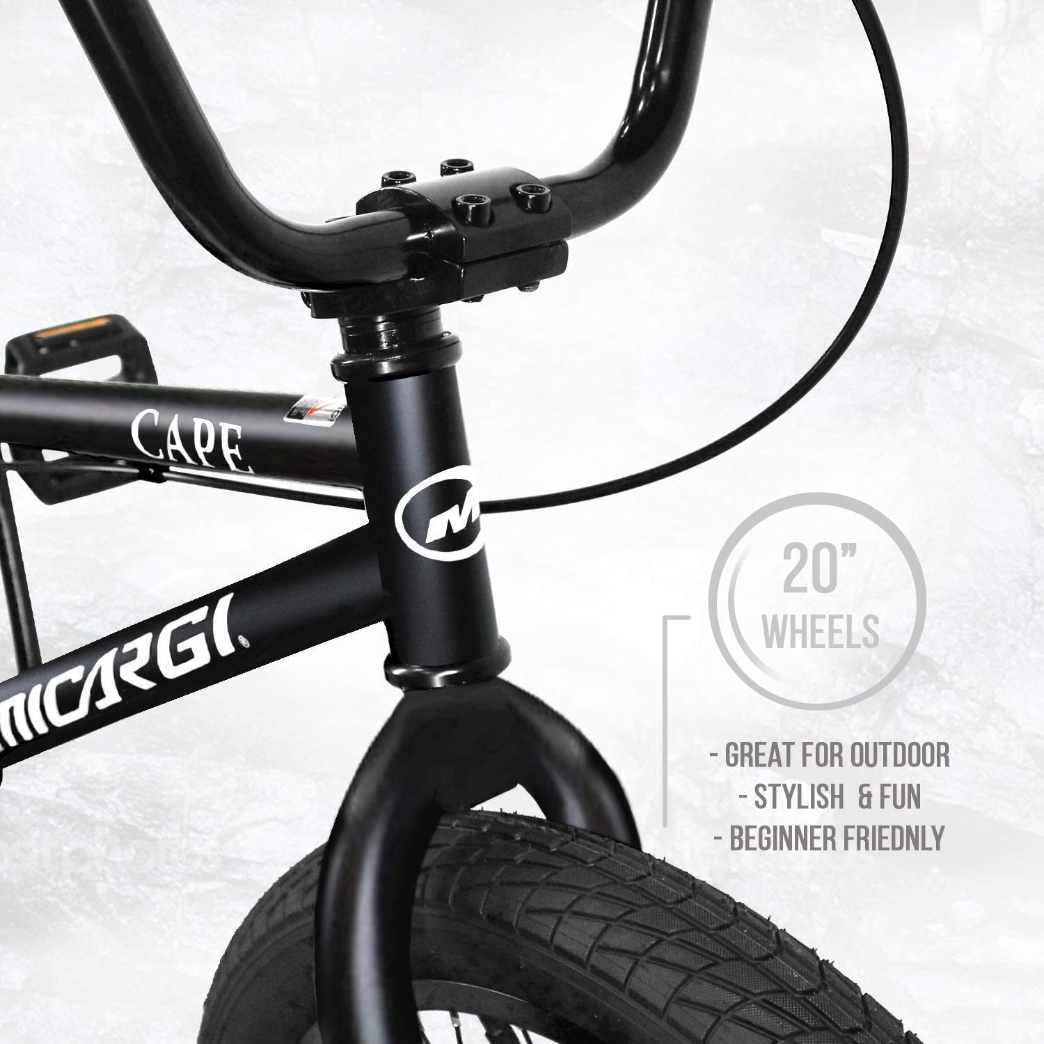 Micargi Maze Cape Sidewalk BMX Bike, 20-inch Wheels, Hi-Ten Steel Frame ...