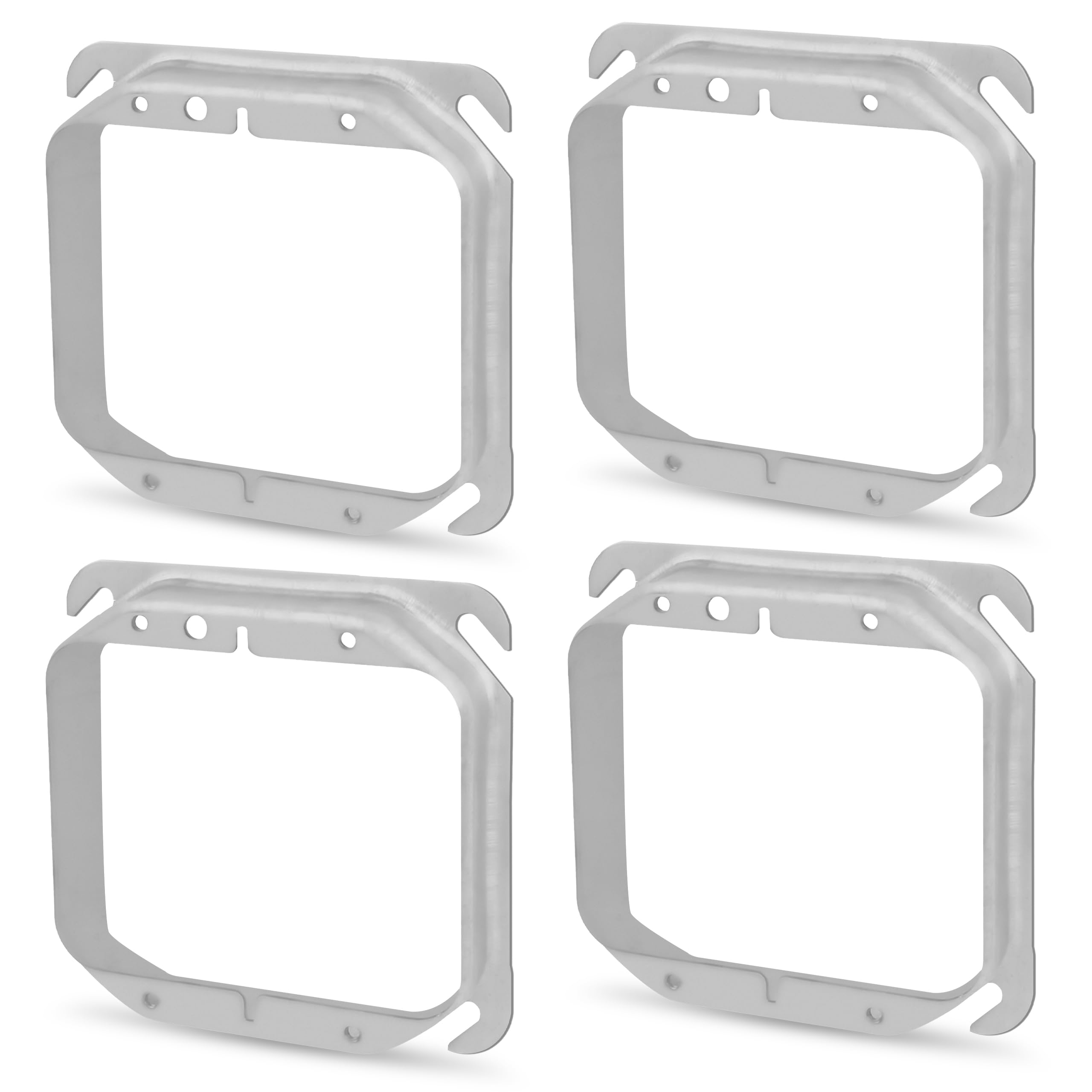 OHLECTRIC 4-Inch Square Two Gang Mud Ring Device Made from Galvanized ...