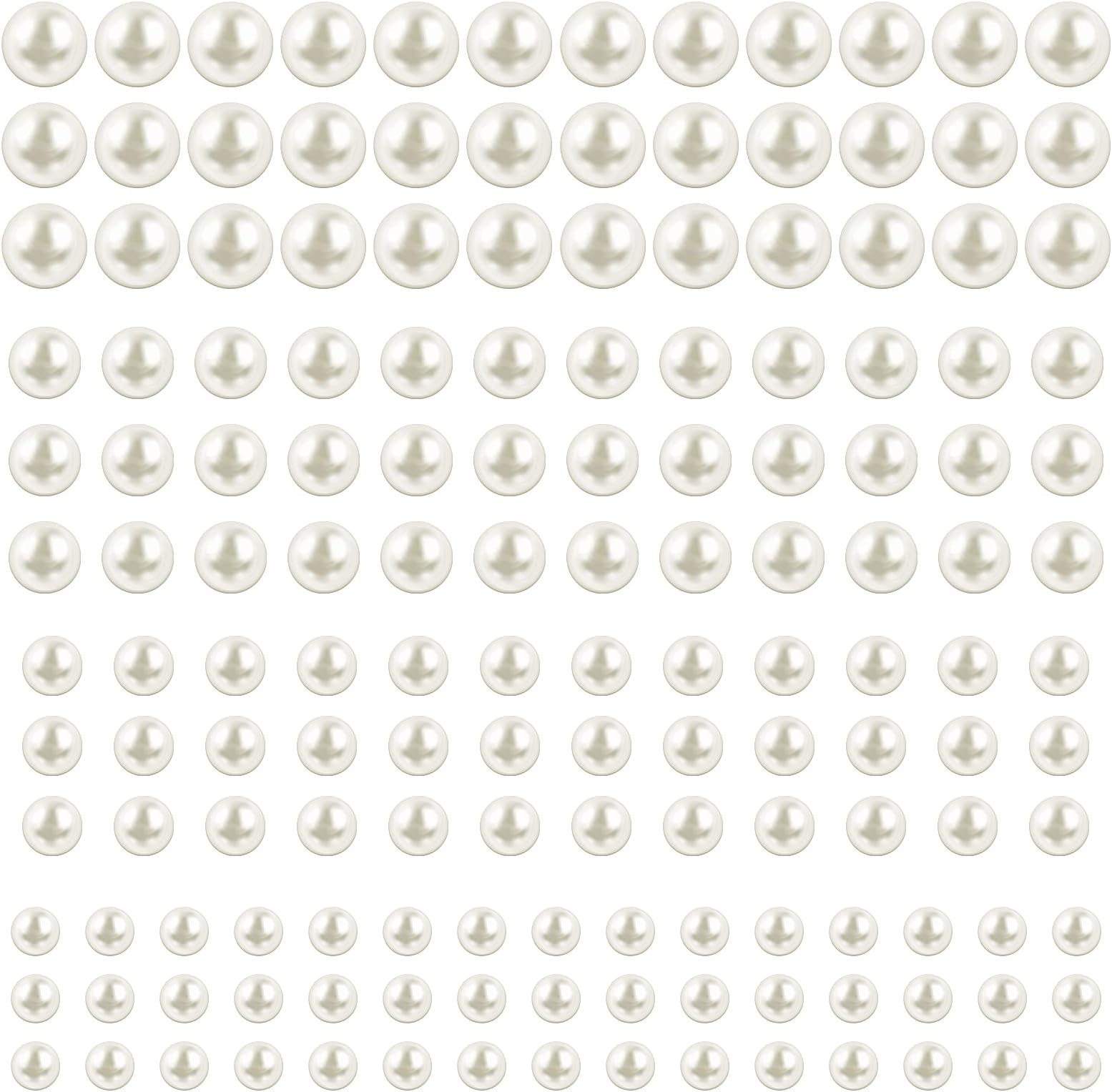 Amazon.com: LOMIMOS 3090 Pcs Pearl Stickers,4 Size Self Adhesive Beige ...