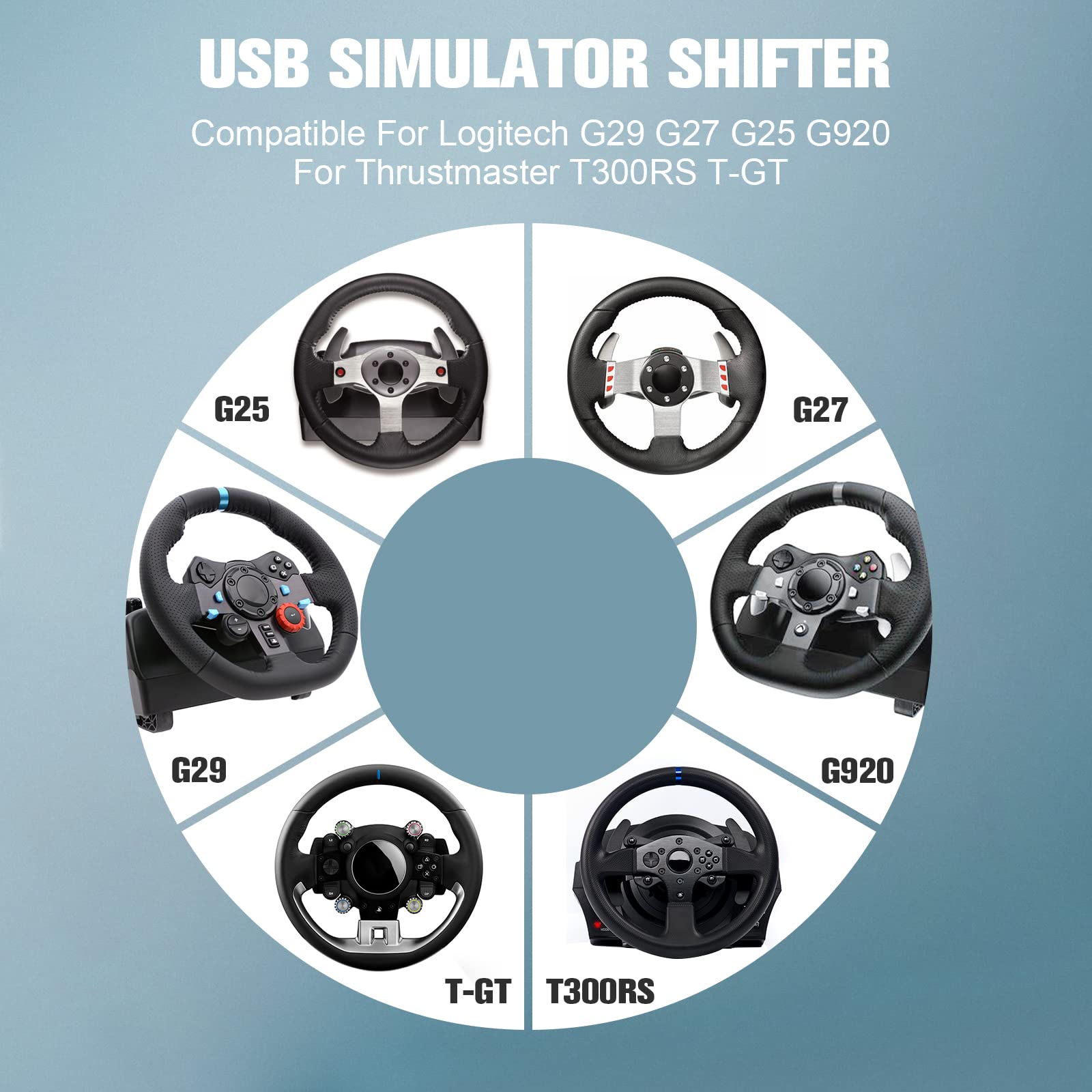 USB Simulator Shifter for ATS ETS Dust WRC Sim Racing Games H Gear ...