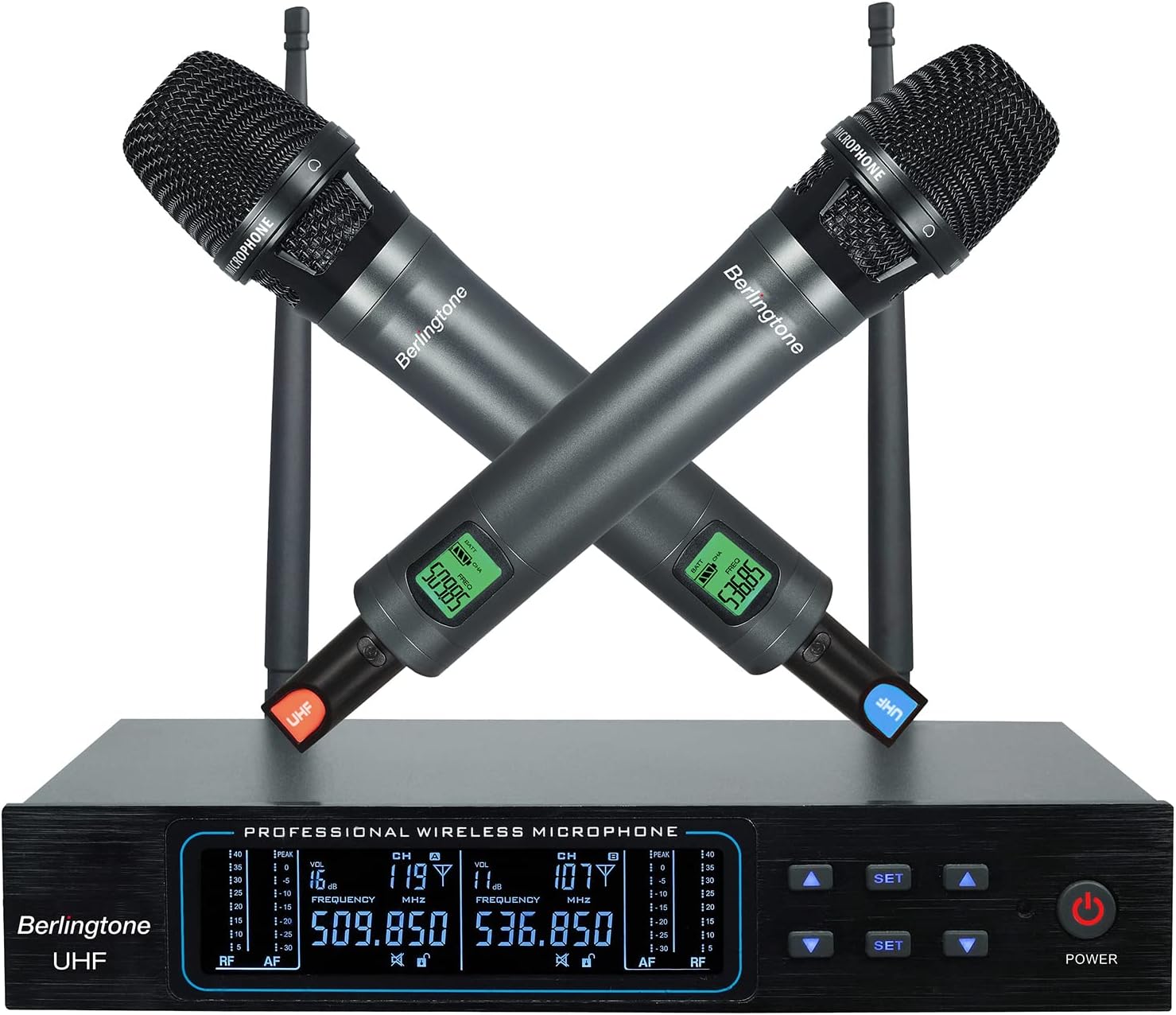 Amazon.com: AMK Wireless Microphone System with Echo, UHF Dual Wireless ...