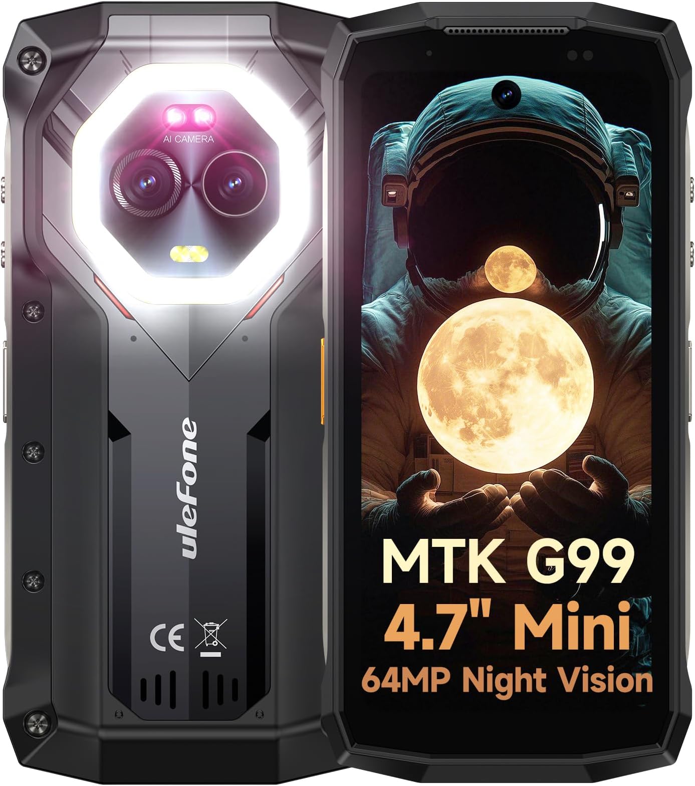 Ulefone Armor Mini 20 Rugged Smartphone Android14, 4.7" Small Rugged ...