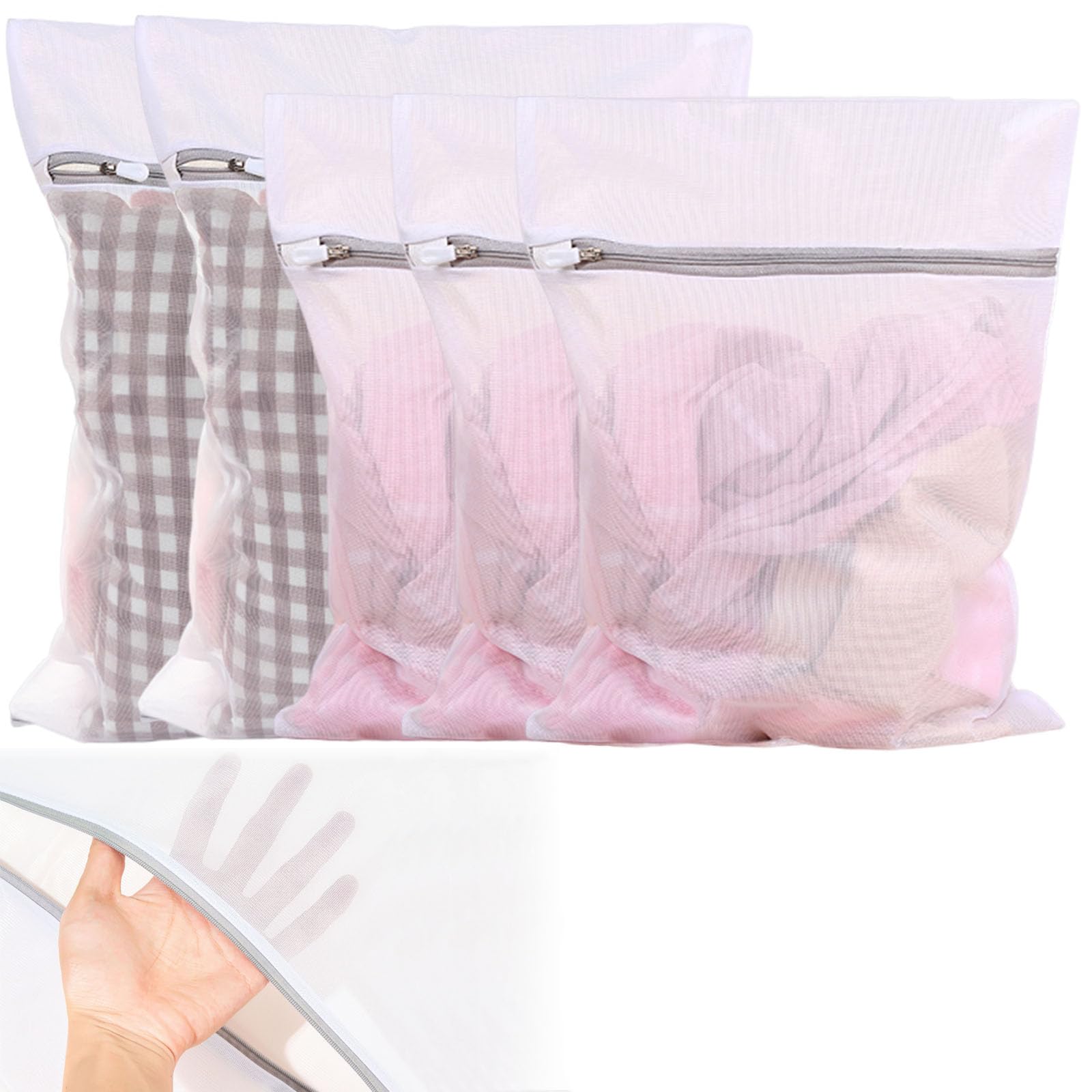 5 PCS Washing Bag with Zips for Delicates Washing Machine Wash Bags for ...