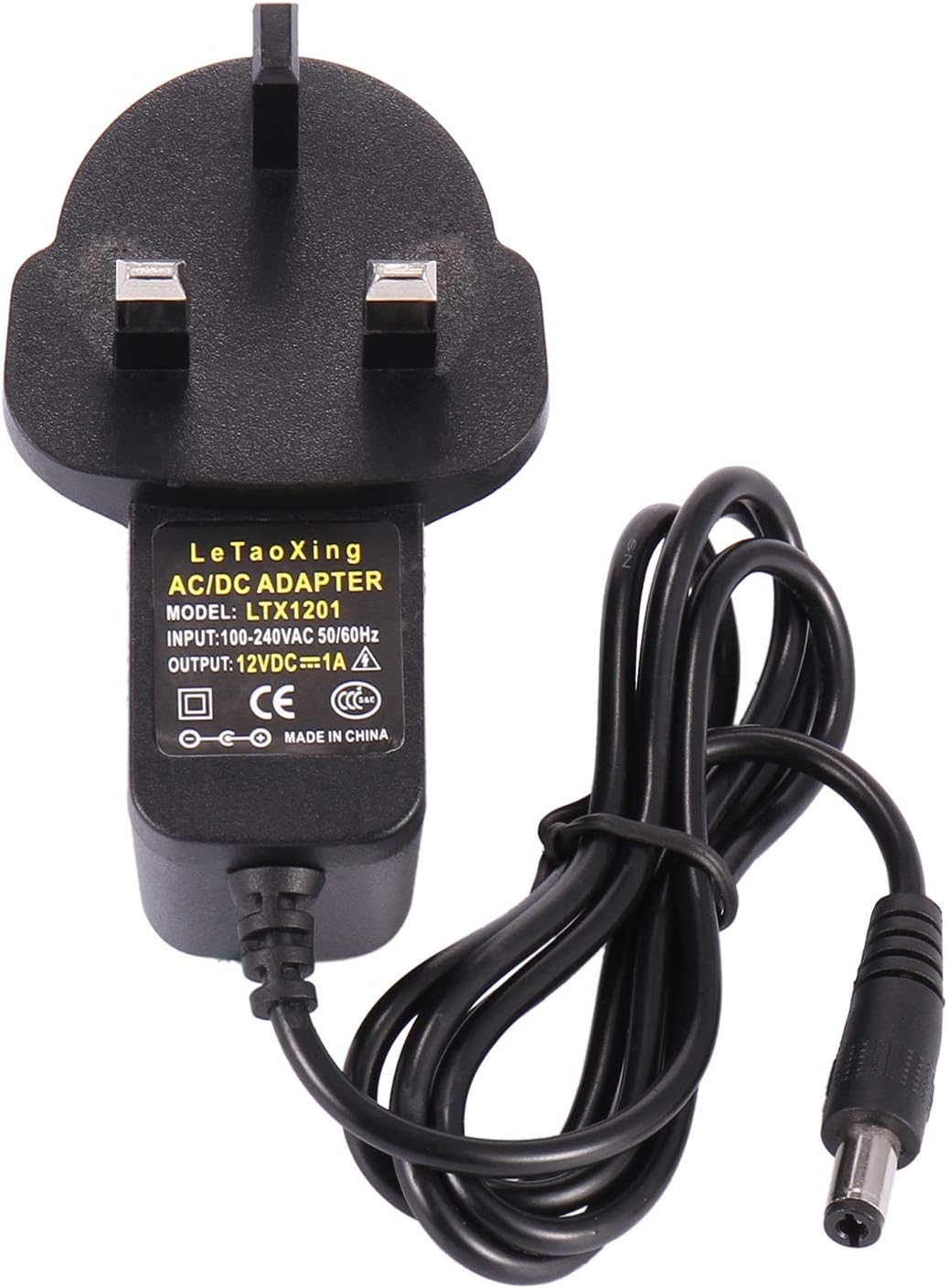 12V 1A Power Supply Adapter - COLM AC 100-240V 50-60HZ DC 12V 1Amps ...