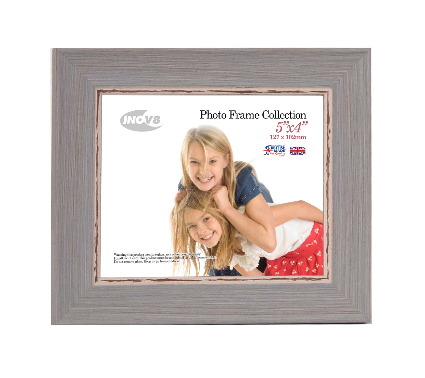 Inov8 Framing Photo Frame, Washed Blue, 5×4 Inch – BigaMart