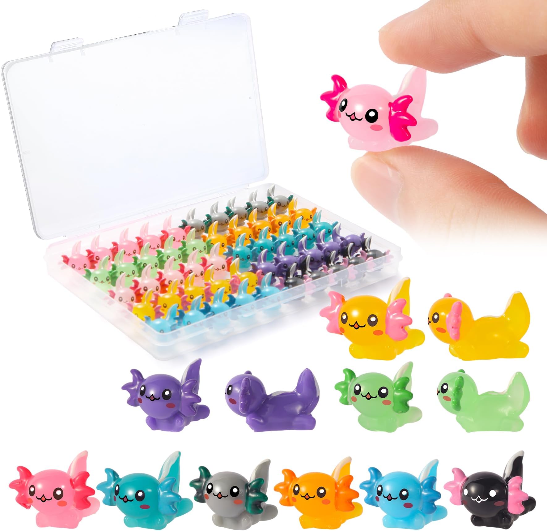 Amazon.com: Barydat 200 Pcs Tiny Resin Animals Mini Resin Figures Duck ...