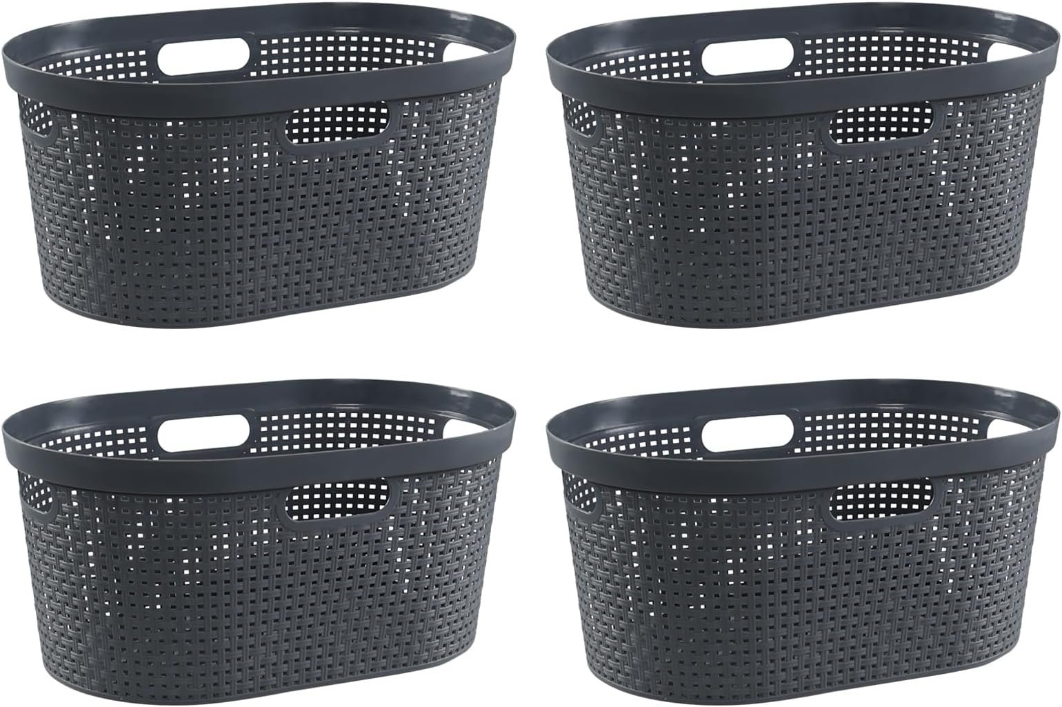Amazon.com: Ponpong 42 L Plastic Laundry Hamper, Plastic Laundry Basket ...