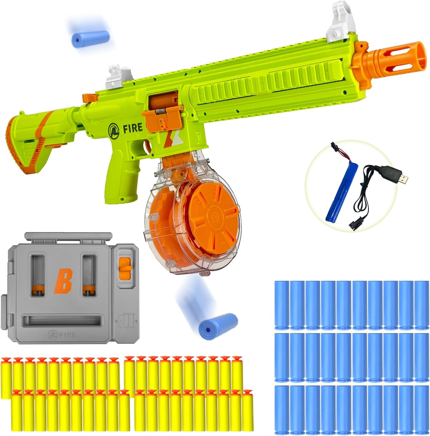 Amazon.com: UNIKONIO Foam Dart Launcher Toy Blaster, Semi-Auto/Manual ...