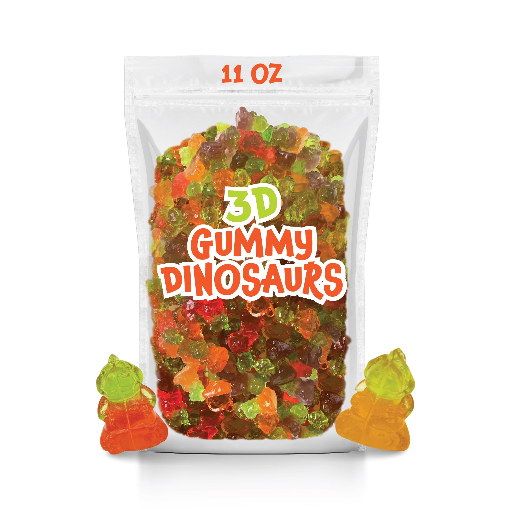 Amazon.com : Gummy Dinosaurs Candy - 11 Ounce Pack - Assorted Fruit ...