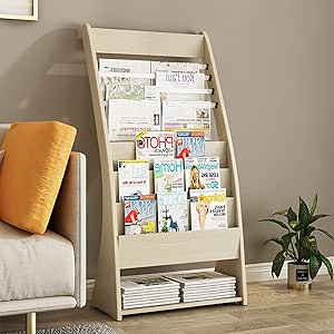 Amazon.com: Magazine Rack, Floor-Standing Magazine Rack, Wooden ...