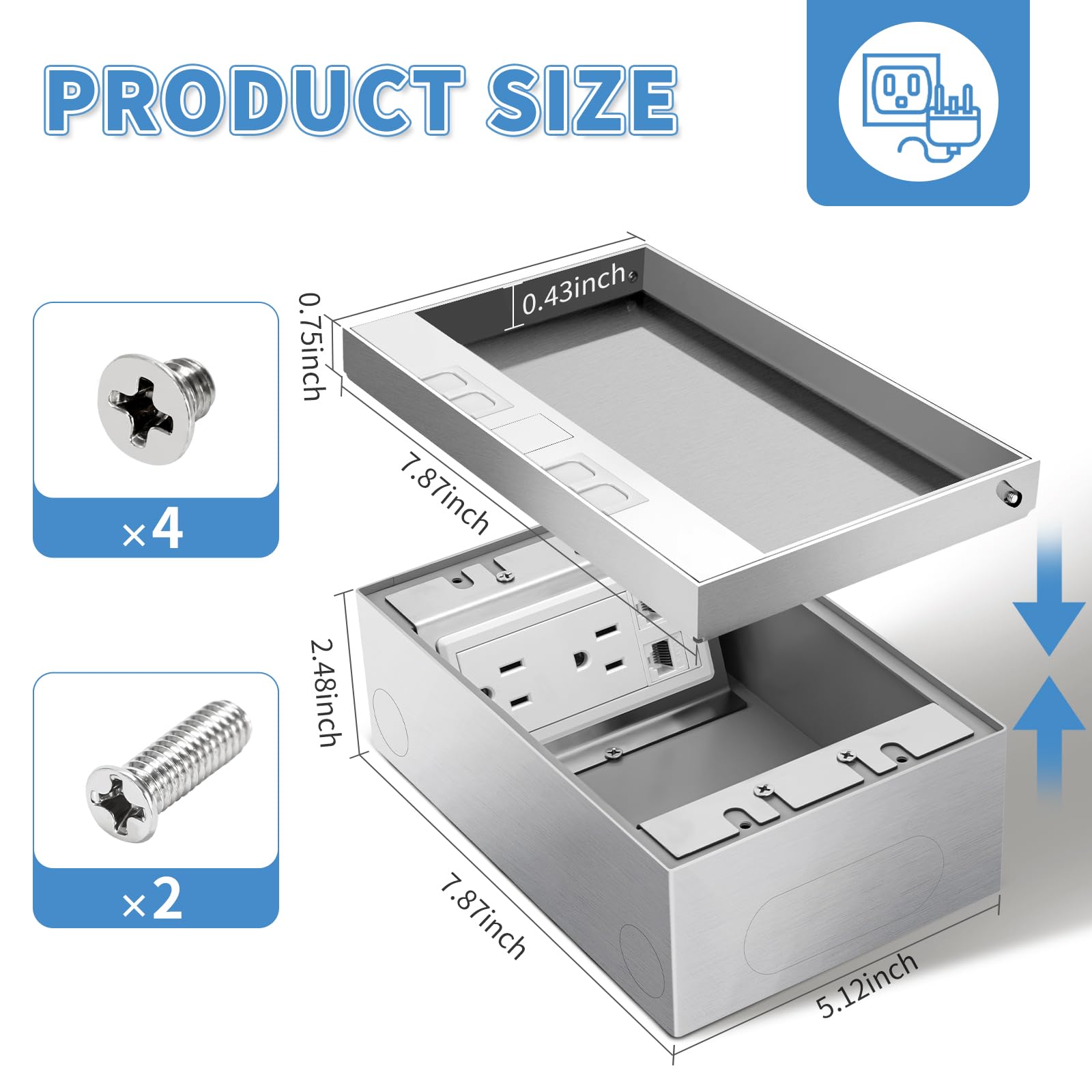 Recessed Floor Electrical Receptacle