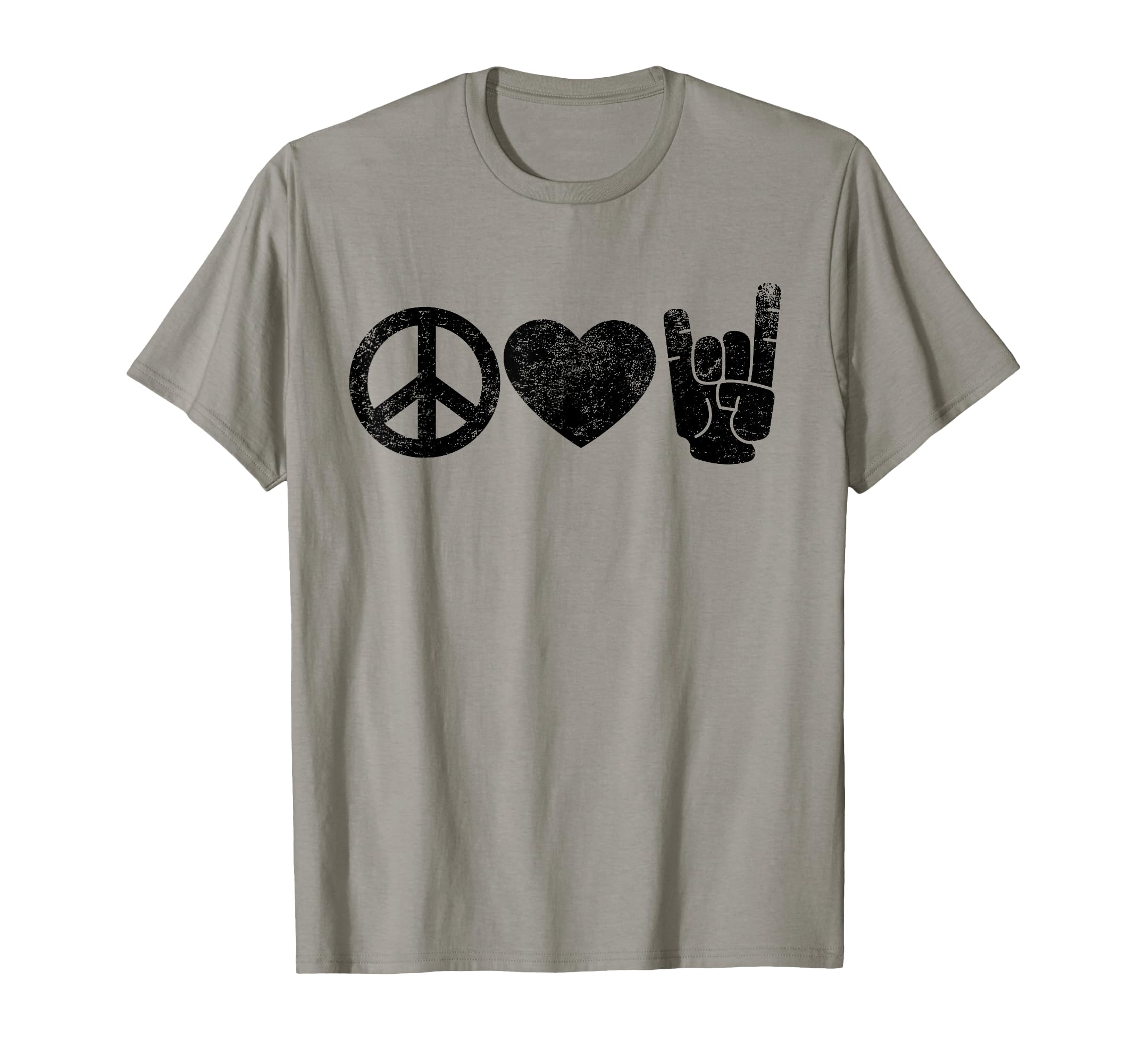 Amazon.com: Peace Love Rock and Roll T-Shirt T-Shirt : Clothing, Shoes ...