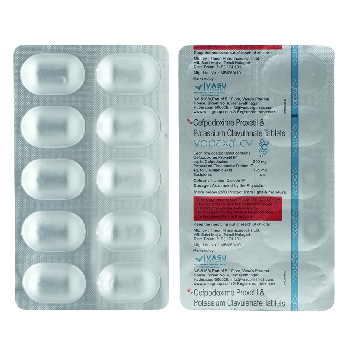 Vopaxa-CV - Strip of 10 Tablets : Amazon.in: Health & Personal Care