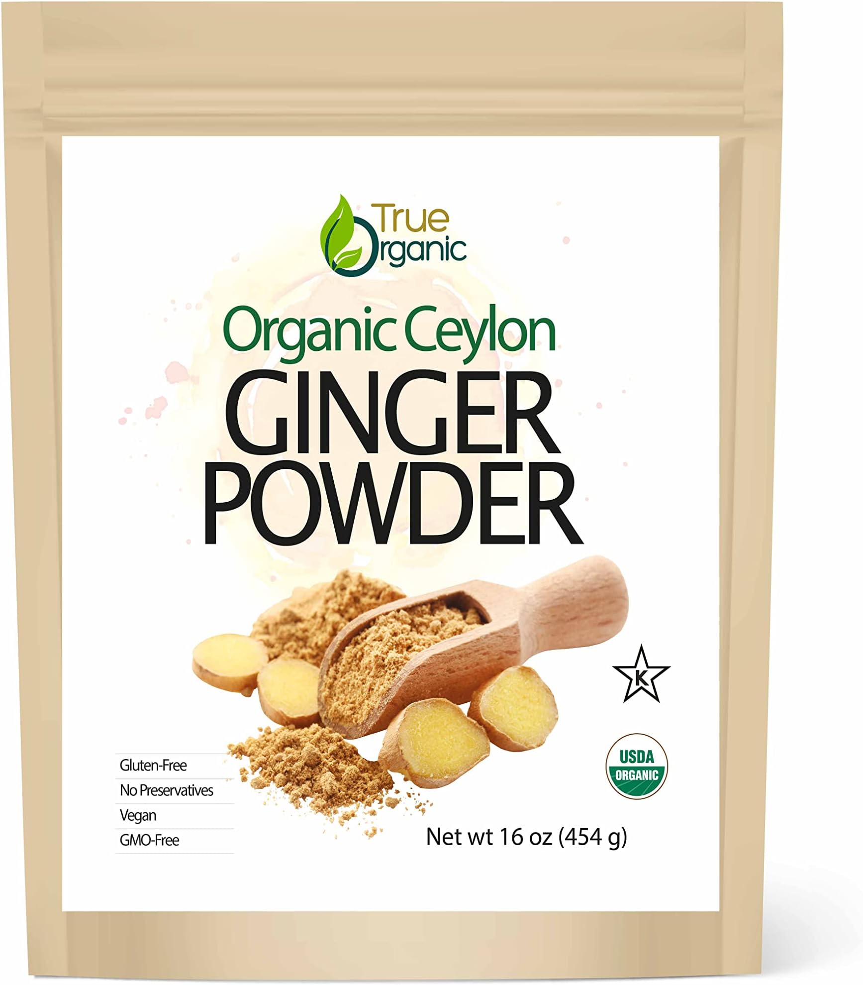 Amazon.com : Jiva Organics Organic Ginger Root Powder, 1 LB Bulk - Non ...