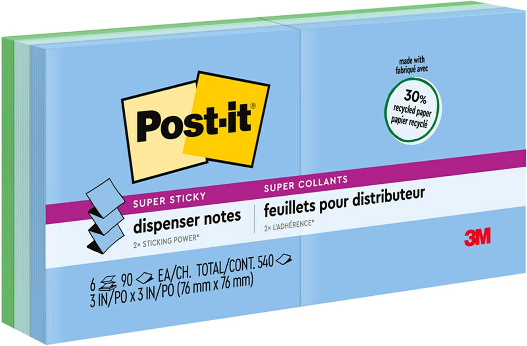 Amazon.com : 24 Pads Watercolors Pop up Sticky Notes 3 x 3 Inches Water ...