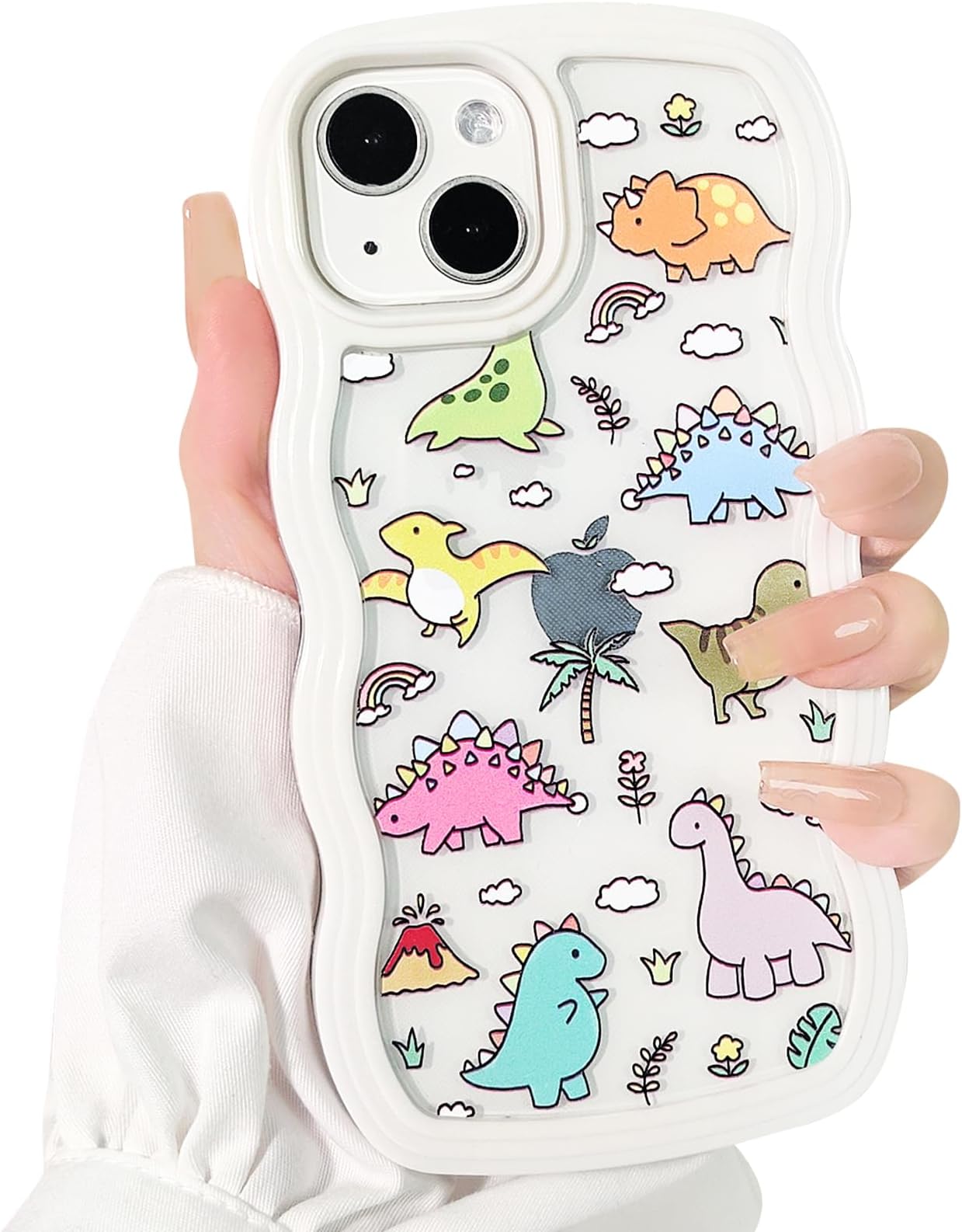 Amazon.com: RUMDEY 2 Pack Cartoon Animals Pattern for iPhone 13/14 6.1 ...