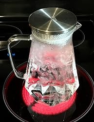 Amazon.com: Oval Orange Glass Pitcher with Lid and Spout (1.5 L | 51 oz ...