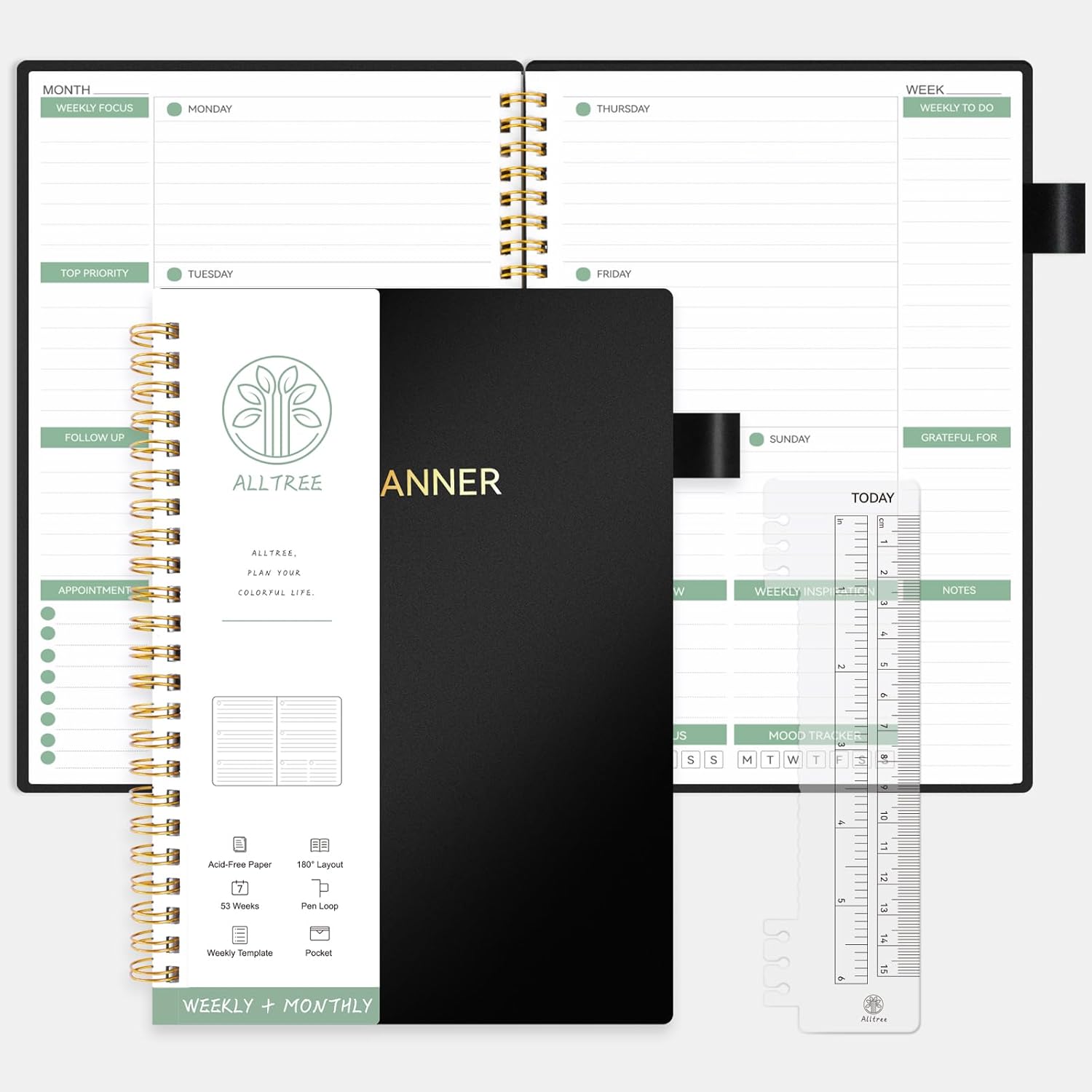 Amazon.com : Weekly Planner Undated, Undated Planner with Weekly ...