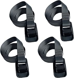 Amazon.com: MAGARROW Lashing Straps with Cam Buckle Black (Grey (4-Pack ...