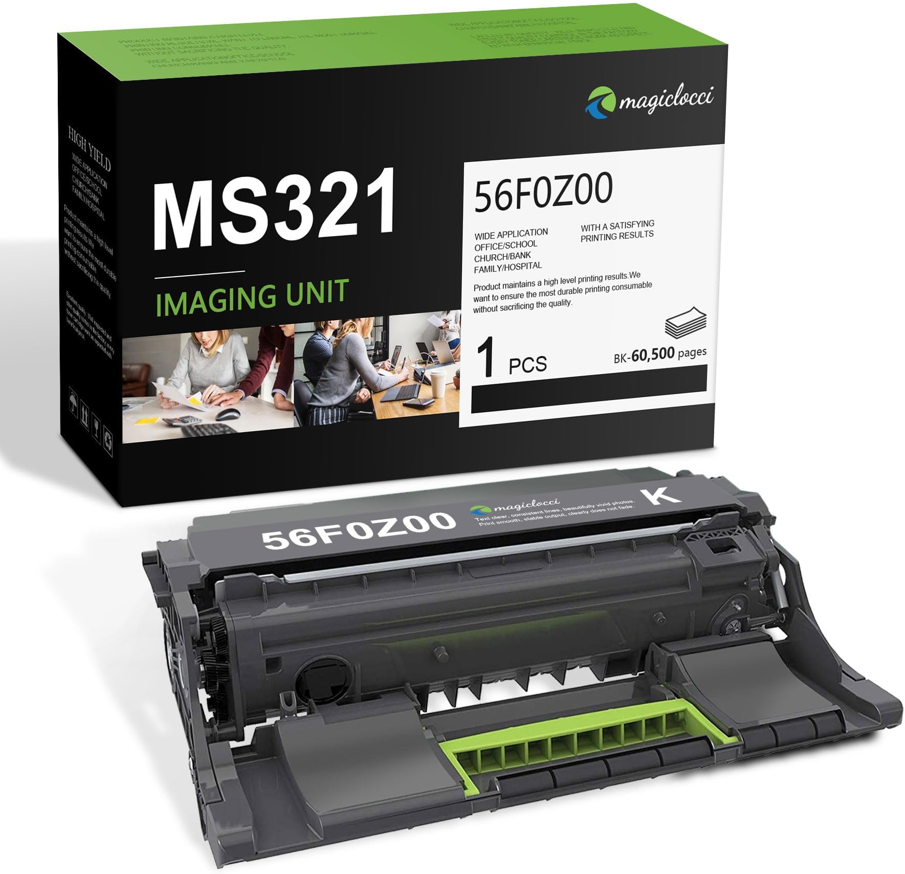 Amazon.com: 50F0Z00 Imaging Unit (1-Pack) Compatible 500Z 50F0Z00 Black ...