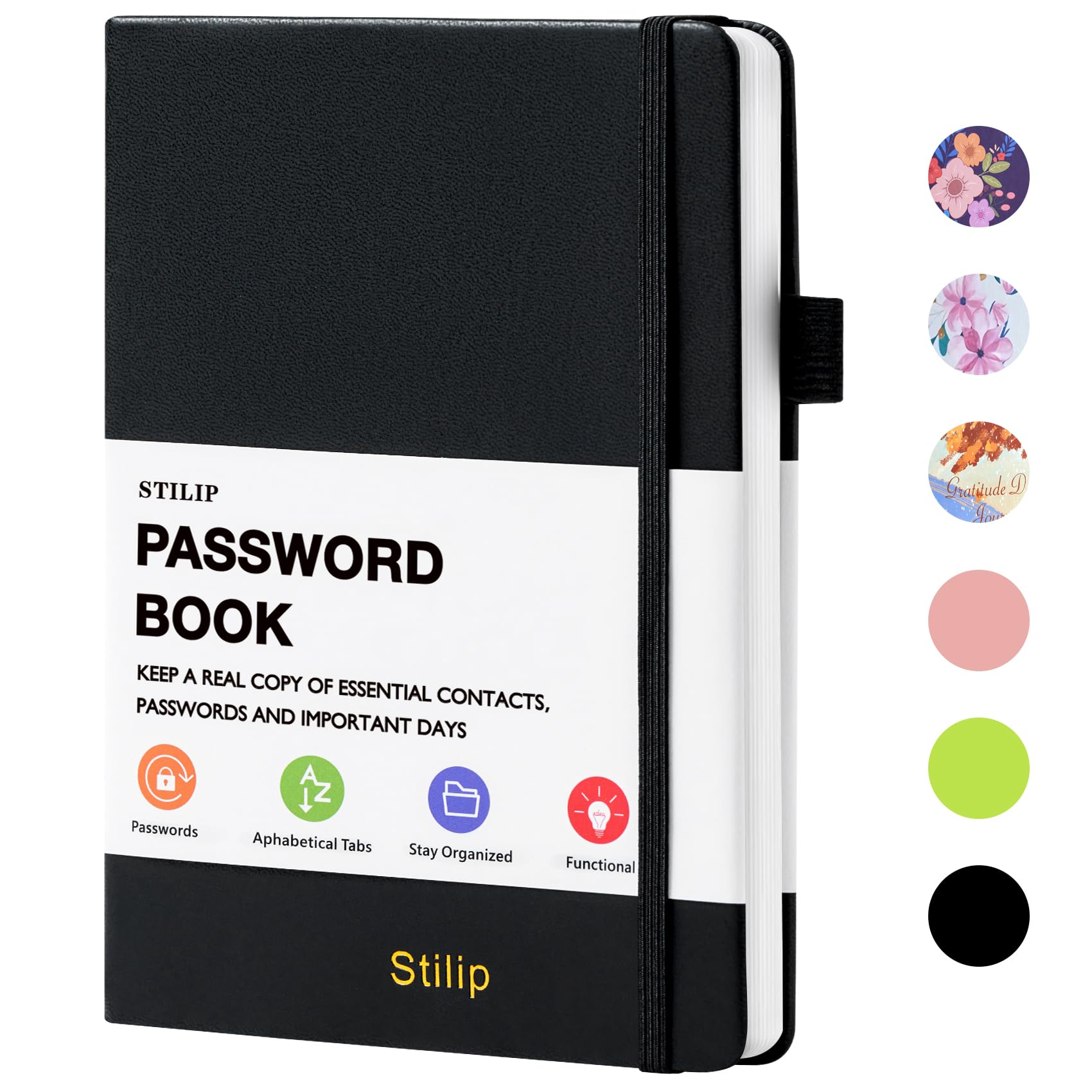 Amazon.com : Stilip Password Book with Alphabetical Tabs - Upgraded ...