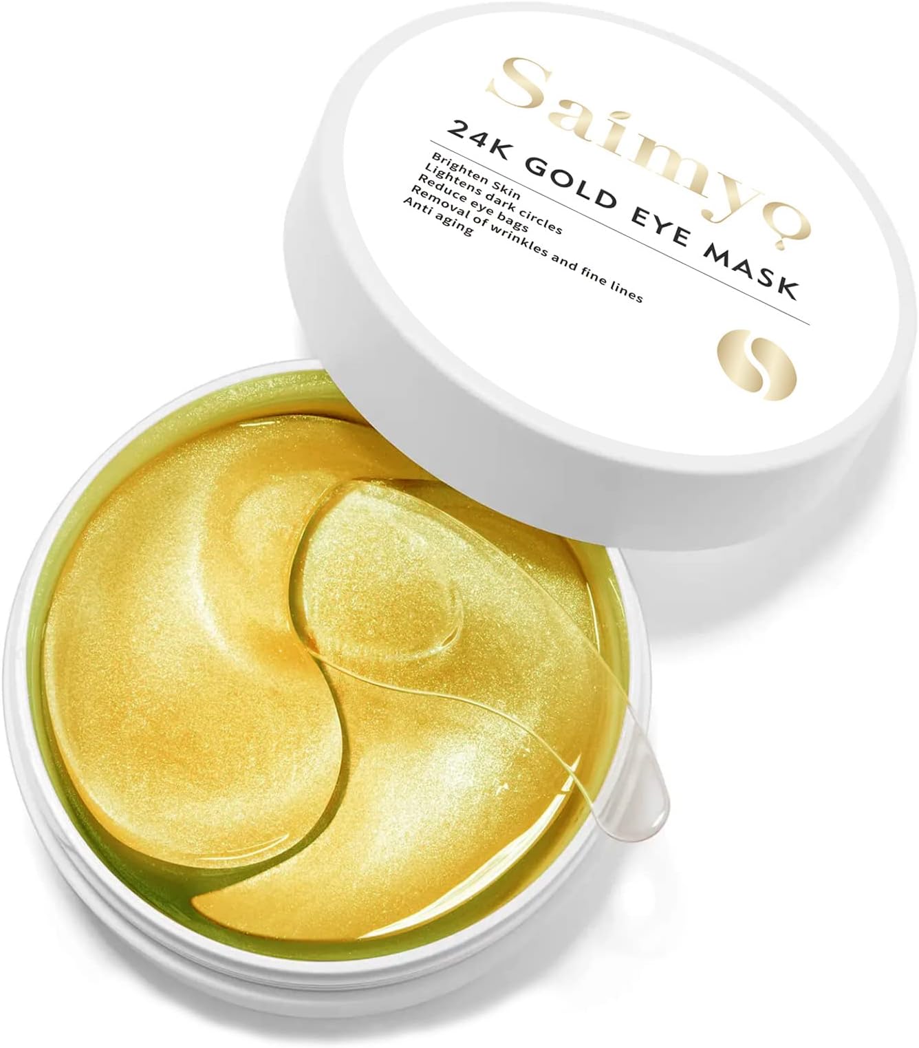 Amazon.com : Saimyo 24K GOLD Eye Mask– 60 Pcs - Under Eye Mask Amino ...