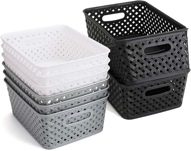 Amazon.com: storage baskets plastic