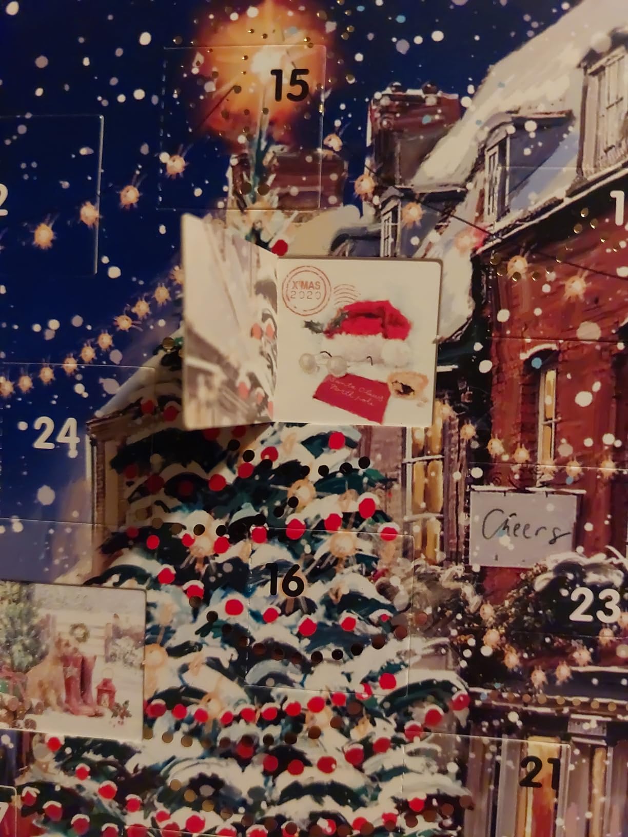 High Street Christmas Tree Advent Calendar - 230mm x 230mm – 24 Doors ...