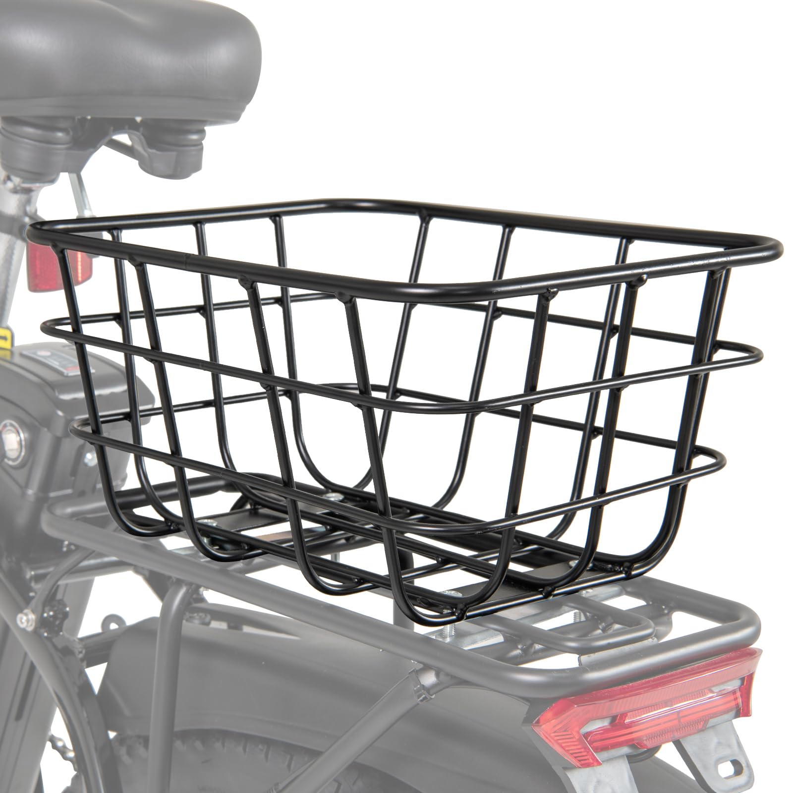 Amazon.com : Goplus Ebike Basket Rear, Waterproof Metal Rear Bike ...