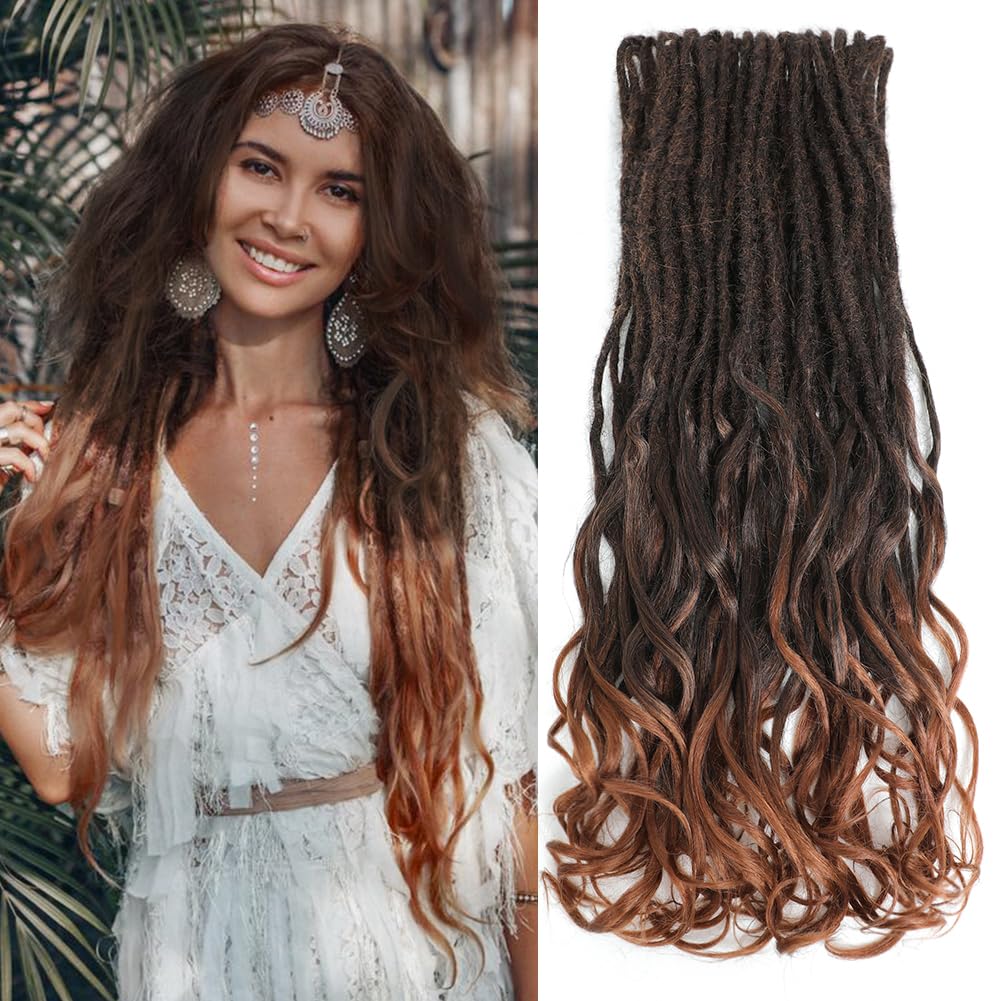 Amazon.com : Ajsowju Loose Wave Dreads Synthetic French Curly Double ...