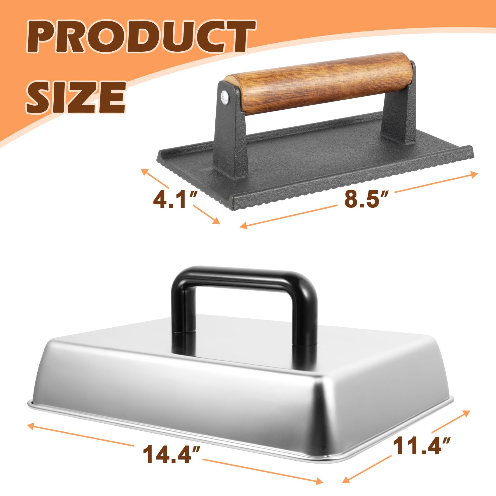 Snapklik.com : 14 Inch Rectangular Melting Dome & Grill Press Kit For ...