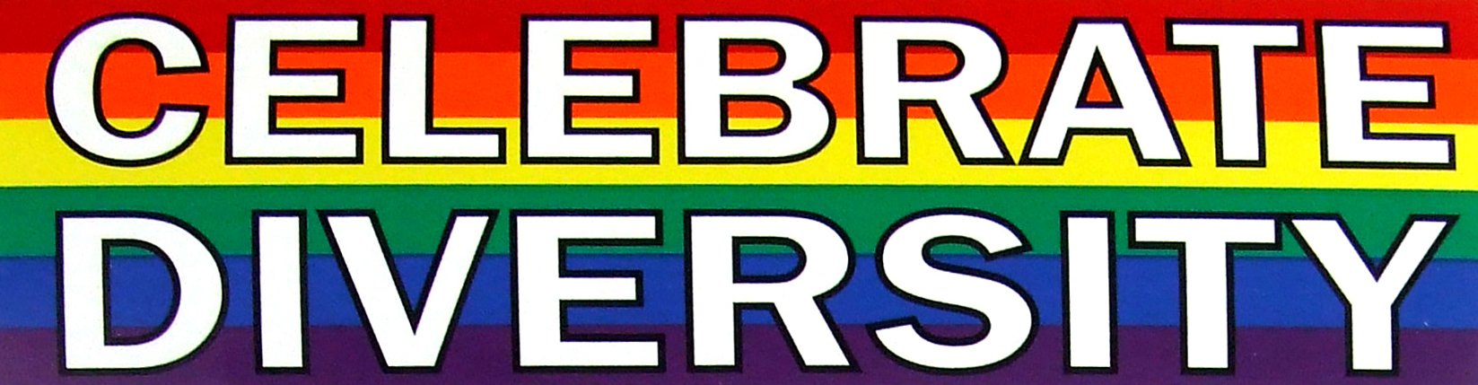 Amazon.com: Sticker - Bumper - Celebrate Diversity : Sports & Outdoors
