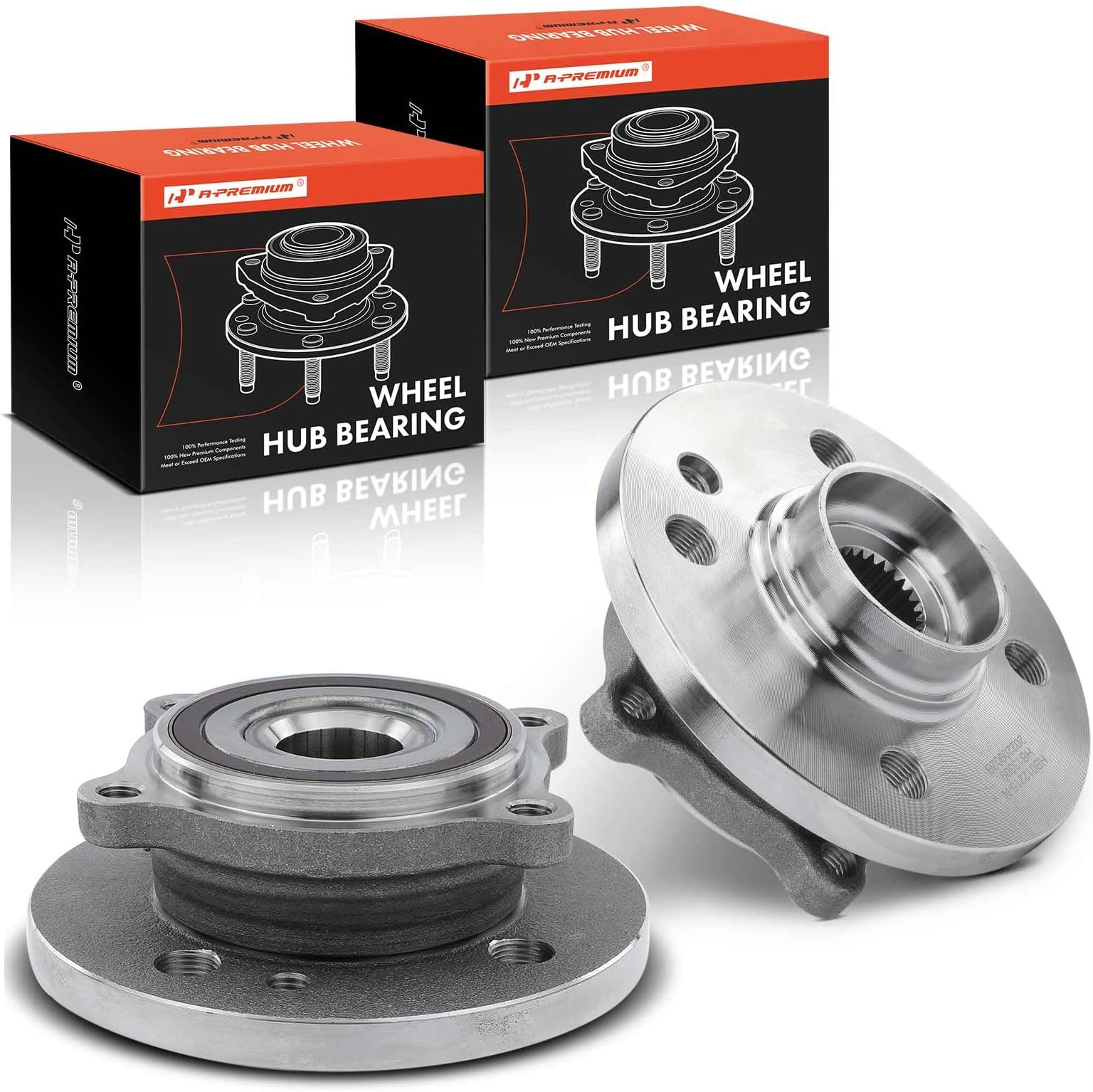 Amazon.com: A-Premium 2 x Front Wheel Bearings and Hub Assembly ...