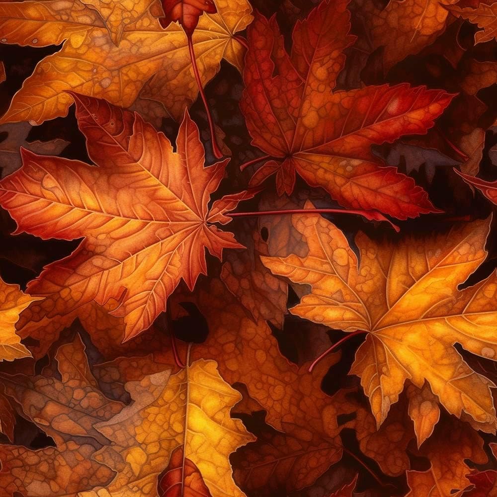 REDAMANCY Boho Autumn Red Maple Leaves Peel and Stick Wallpaper Vintage ...