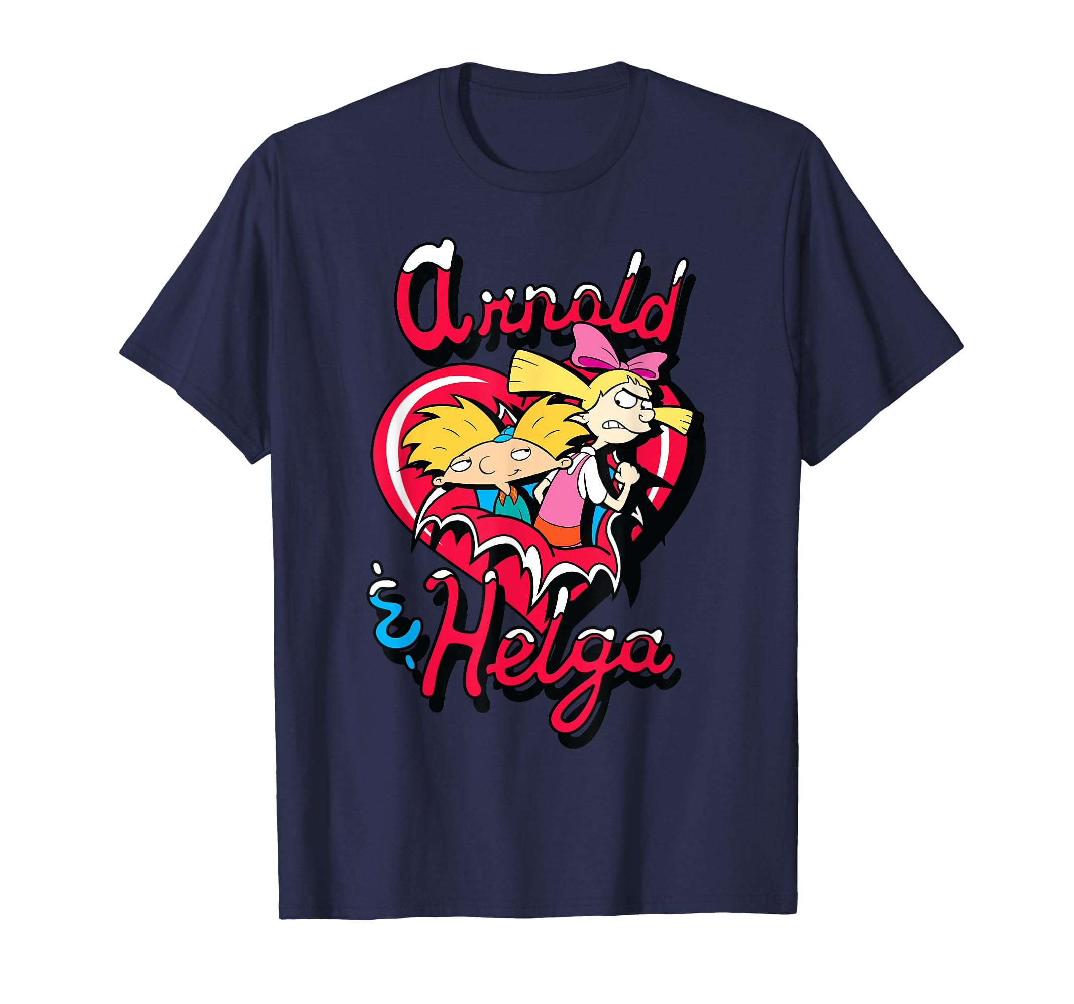 Amazon.com: Hey Arnold - Arnold and Helga Broken Heart T-Shirt T-Shirt ...