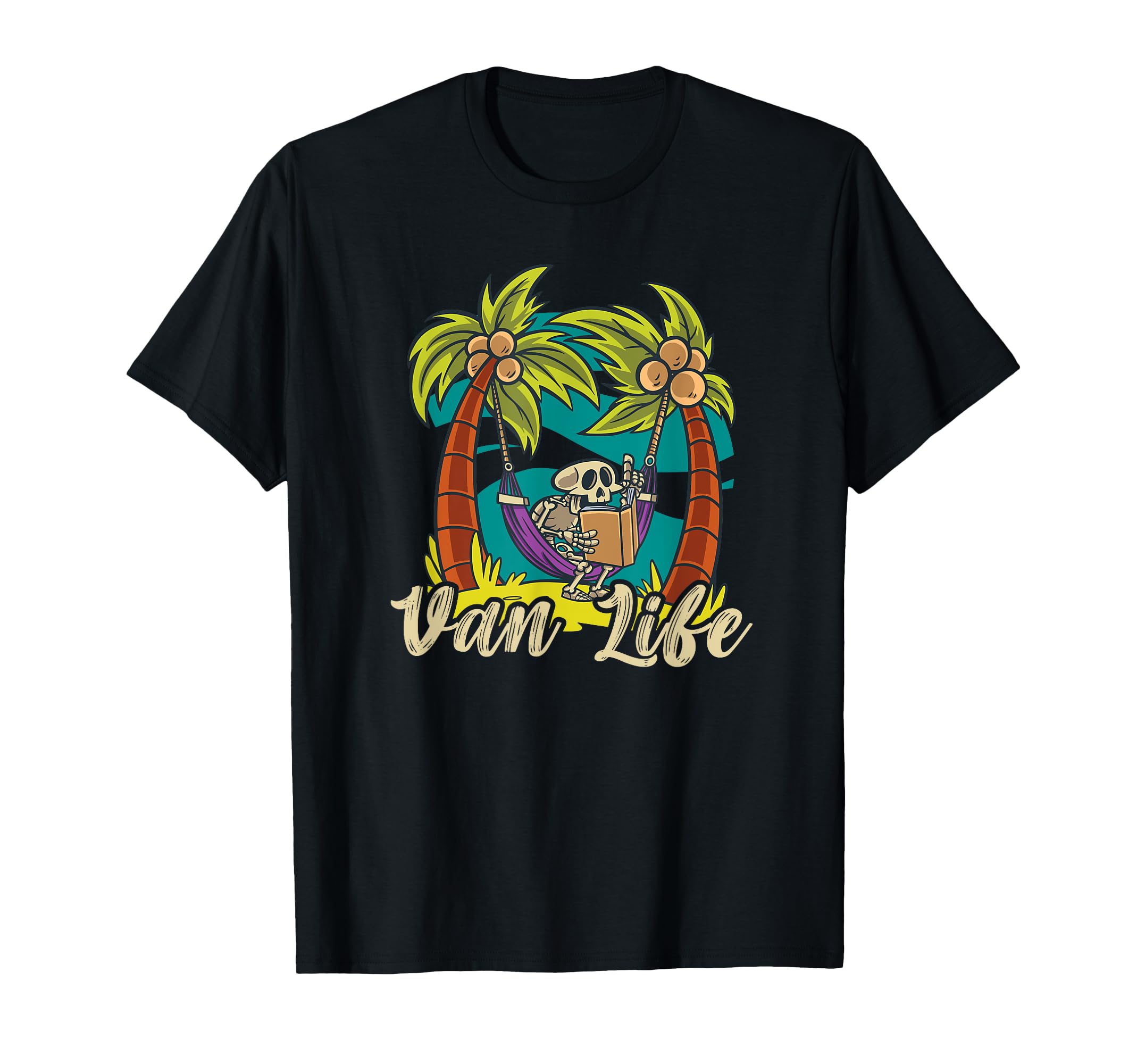 Amazon.com: Retro Vintage Van Life is the Real Adventure T-Shirt ...