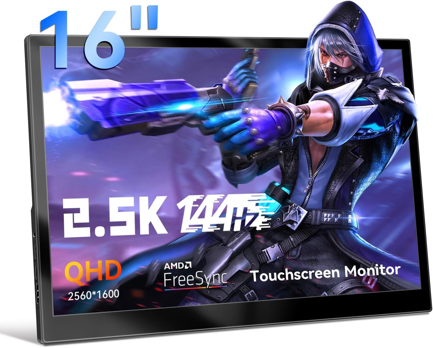 Amazon.com: Touchscreen Portable Gaming Monitor 16 Inch QHD 2.5K ...