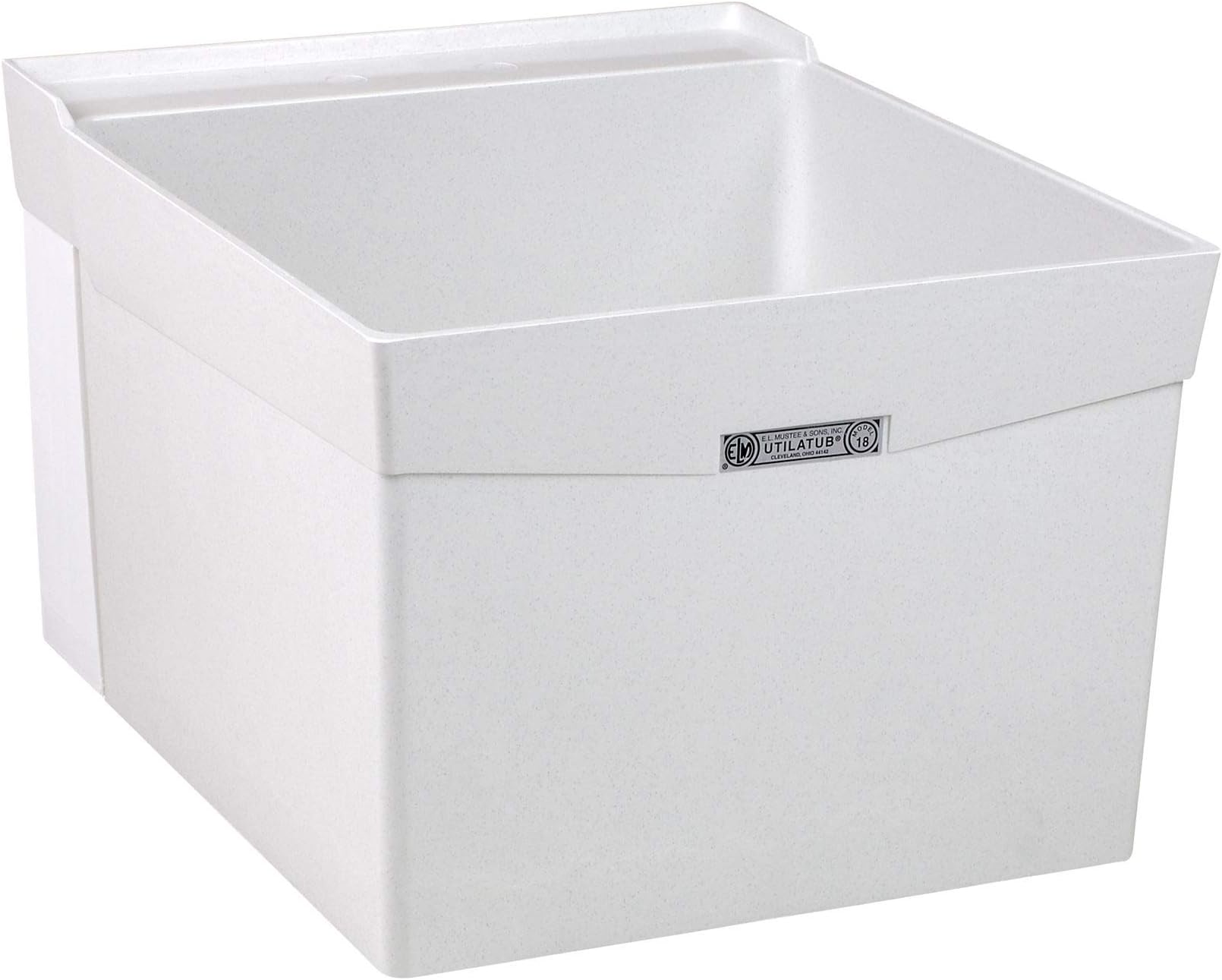 Mustee K-18W 20-in x 24-in 1-Basin White Wall Mount Laundry Sink with ...