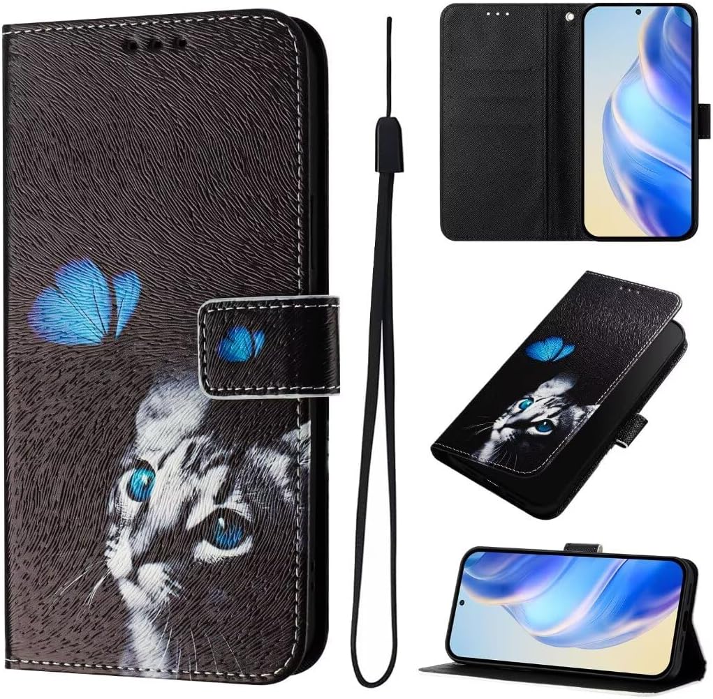 For Samsung Galaxy S25 Plus Case, Premium Leather Painted Wallet Book ...