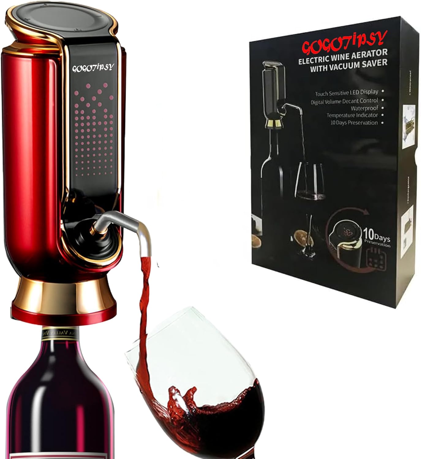 Amazon.com: 3 IN 1 Electric Wine Decanter Aerator Dispenser Pourer and ...