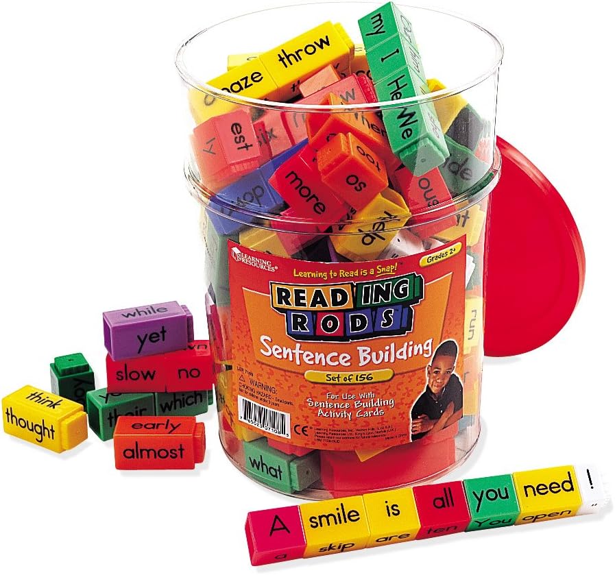 Amazon.com: Learning Resources Reading Rods Sentence Rods (LER7108 ...